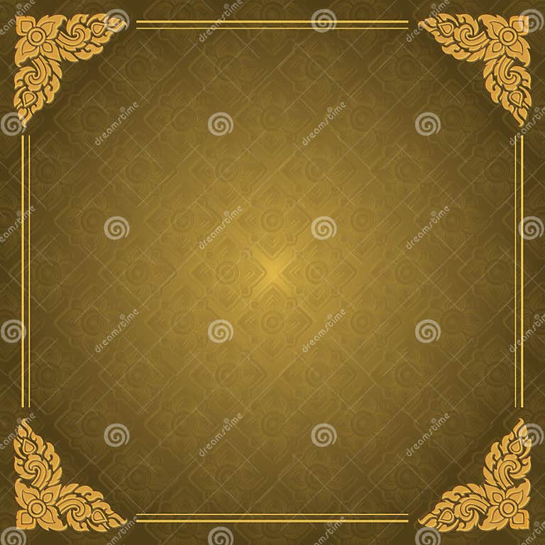 Line Thai Pattern Corner for the Project Cover Stock Vector ...