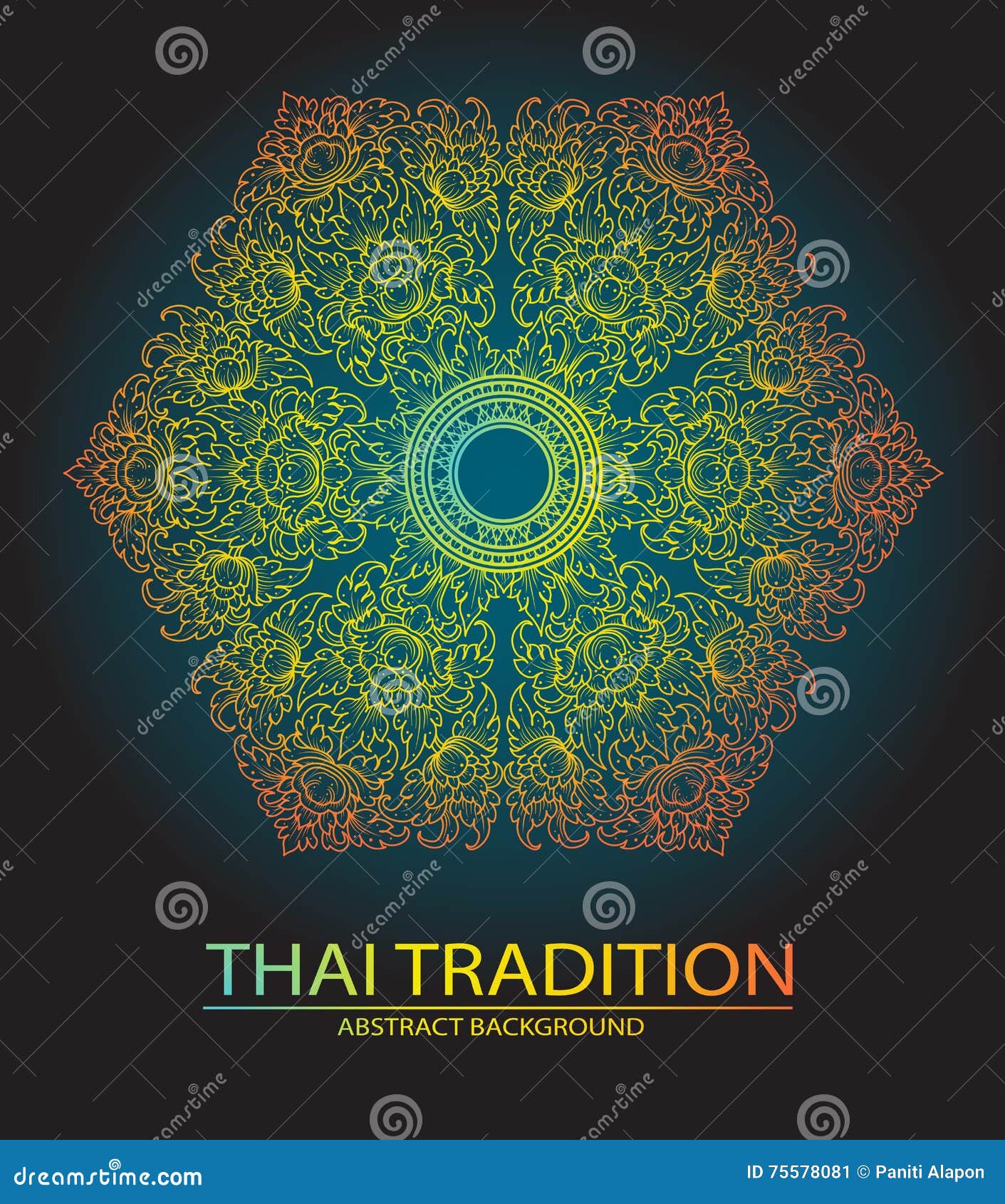 Line Thai Tradition Abstract Stock Vector - Illustration of fashion ...