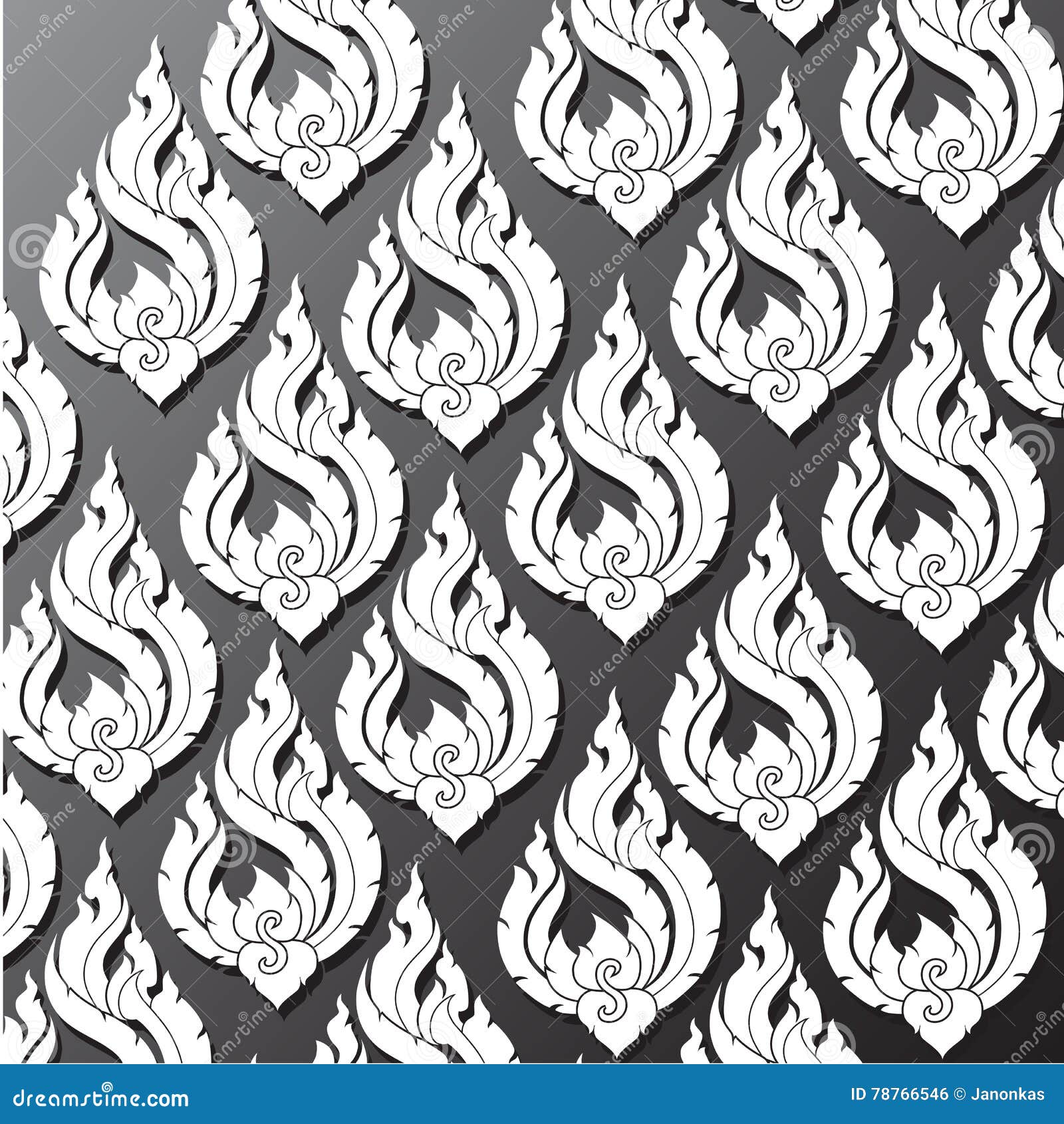 Line Thai Traditional Thai Style Pattern Vector. Stock Vector ...