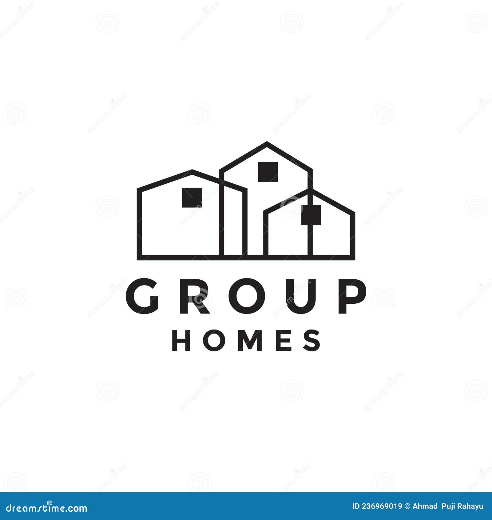 Line Three Home Group Logo Symbol Icon Vector Graphic Design ...
