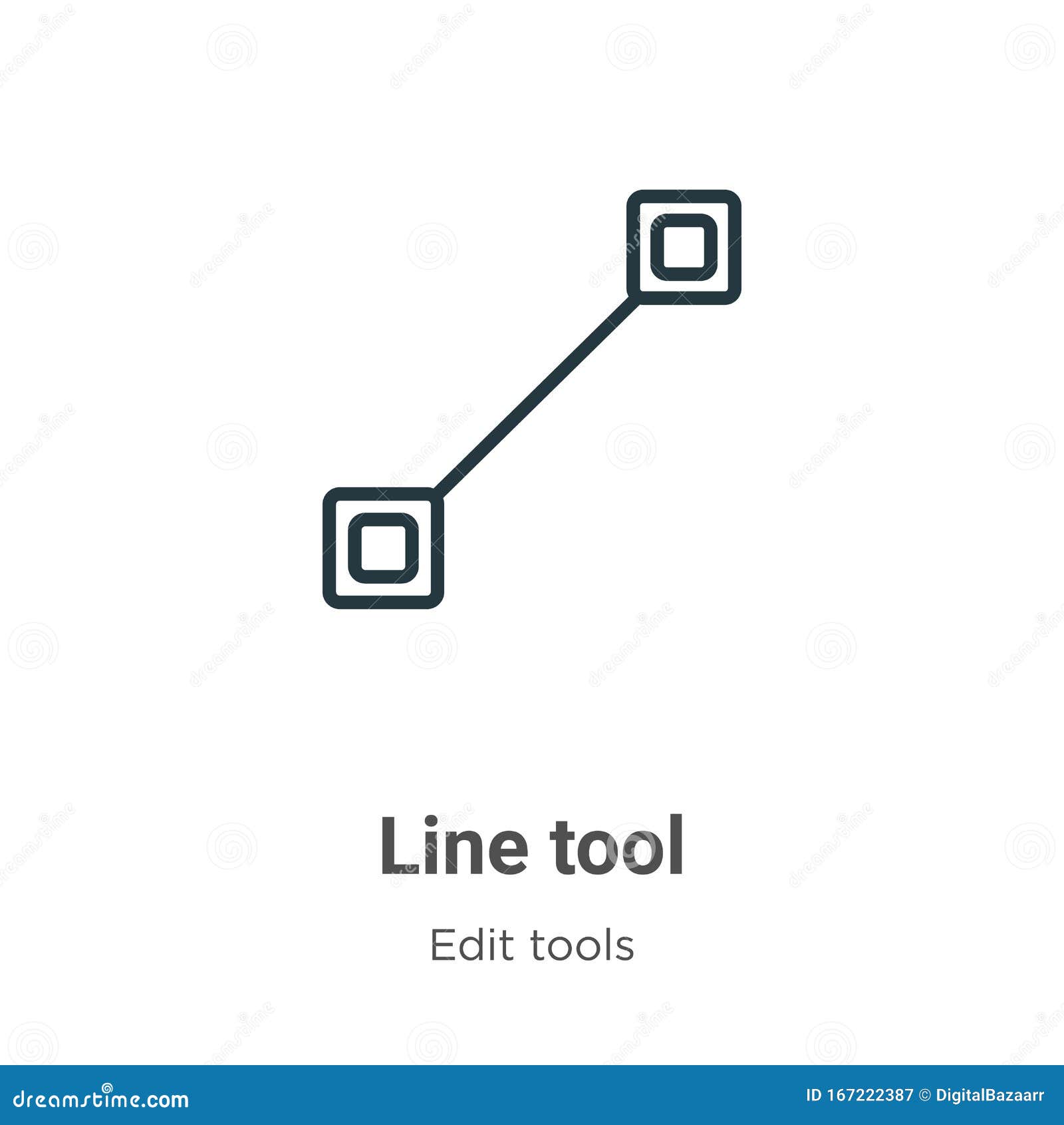Line Tool Outline Vector Icon. Thin Line Black Line Tool Icon, Flat ...