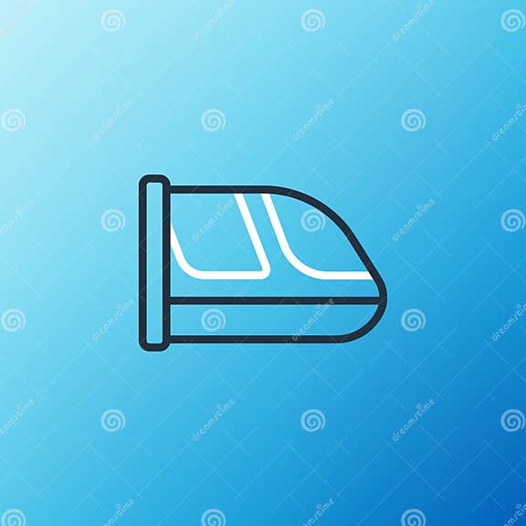 Line Train and Railway Icon Isolated on Blue Background. Public ... Line Train and Railway Icon Isolated on Blue Background. Public ...