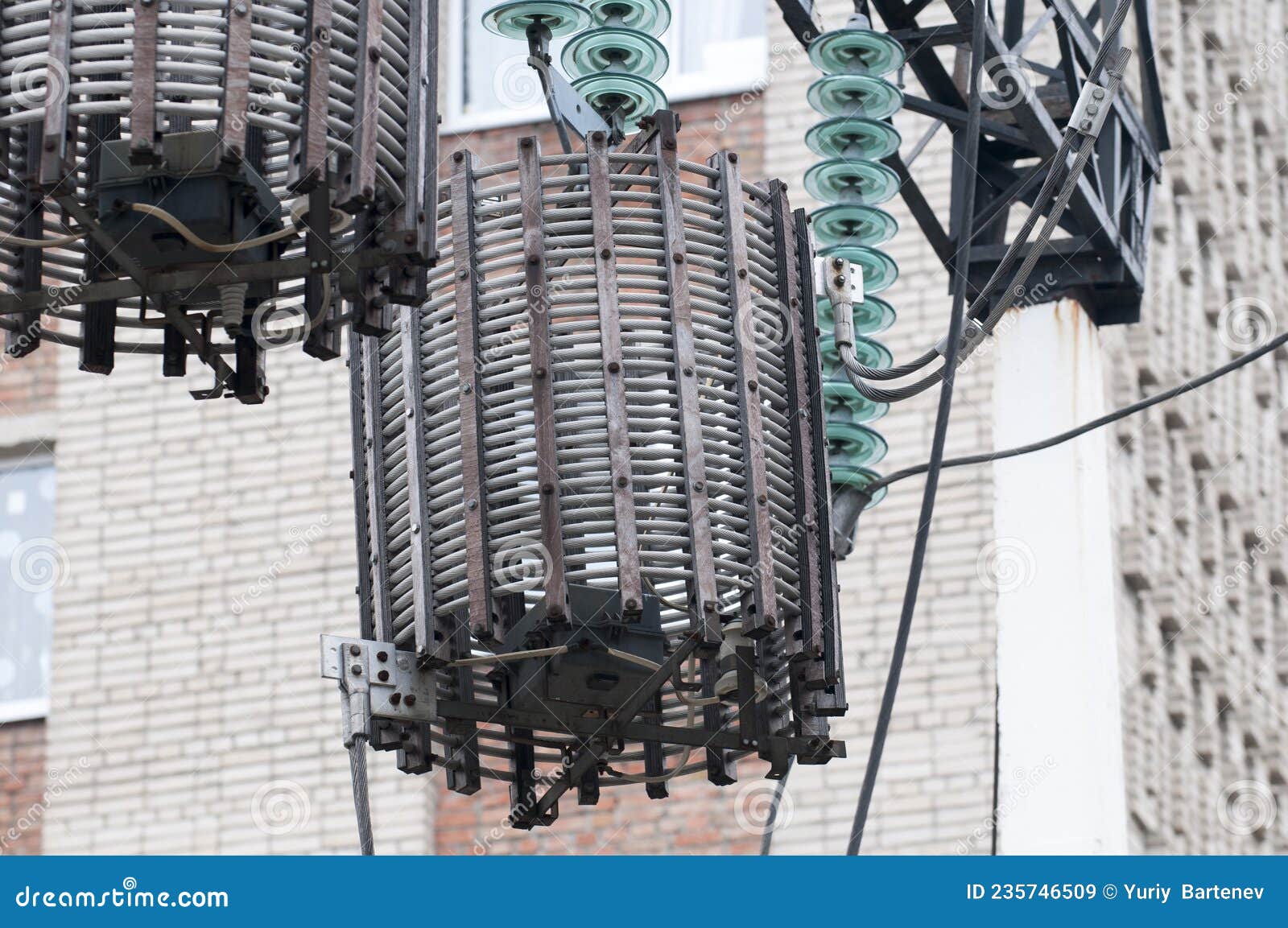 Line Traps, Also Called Wave Traps, Suspended Under a High Voltage ...