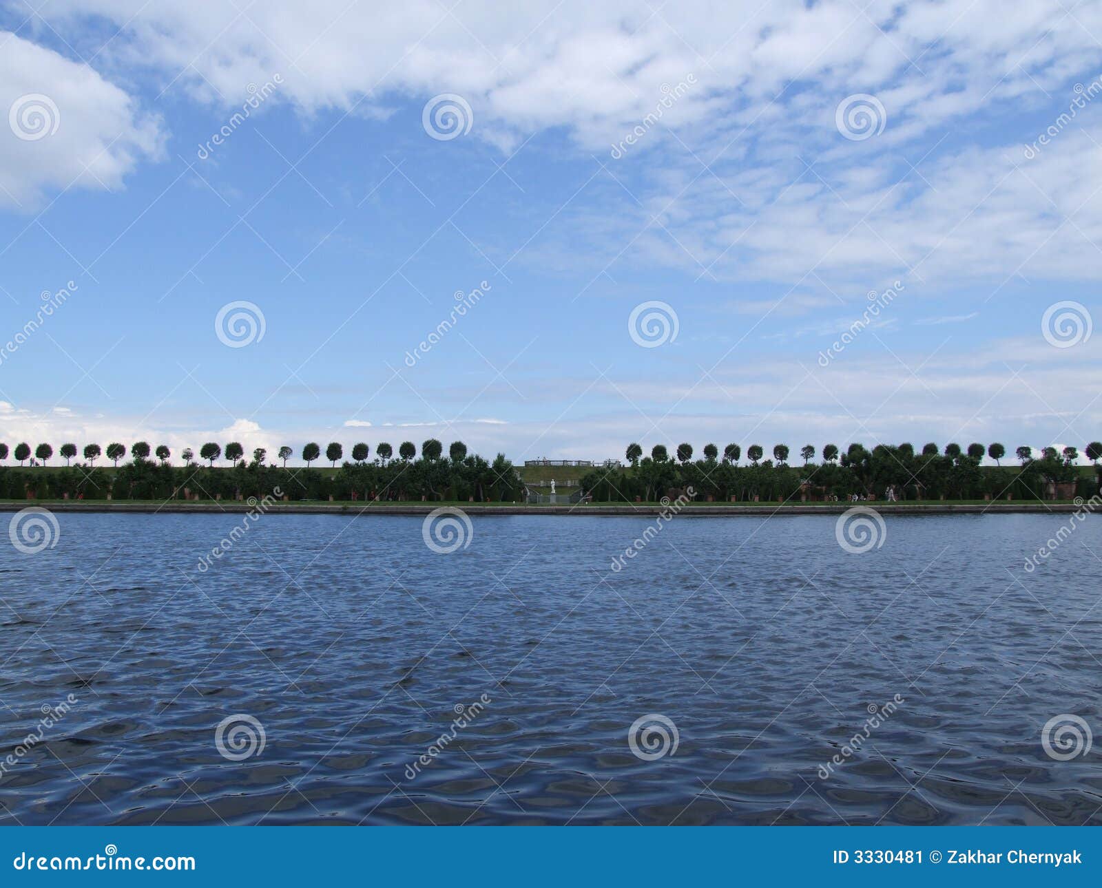 Line of trees on horizon stock image. Image of line, clouds - 3330481