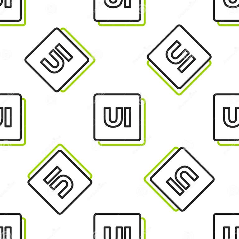 Line UI or UX Design Icon Isolated Seamless Pattern on White Background ...