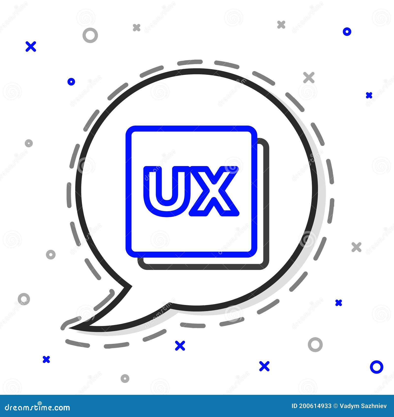 Line UI or UX Design Icon Isolated on White Background. Colorful ...