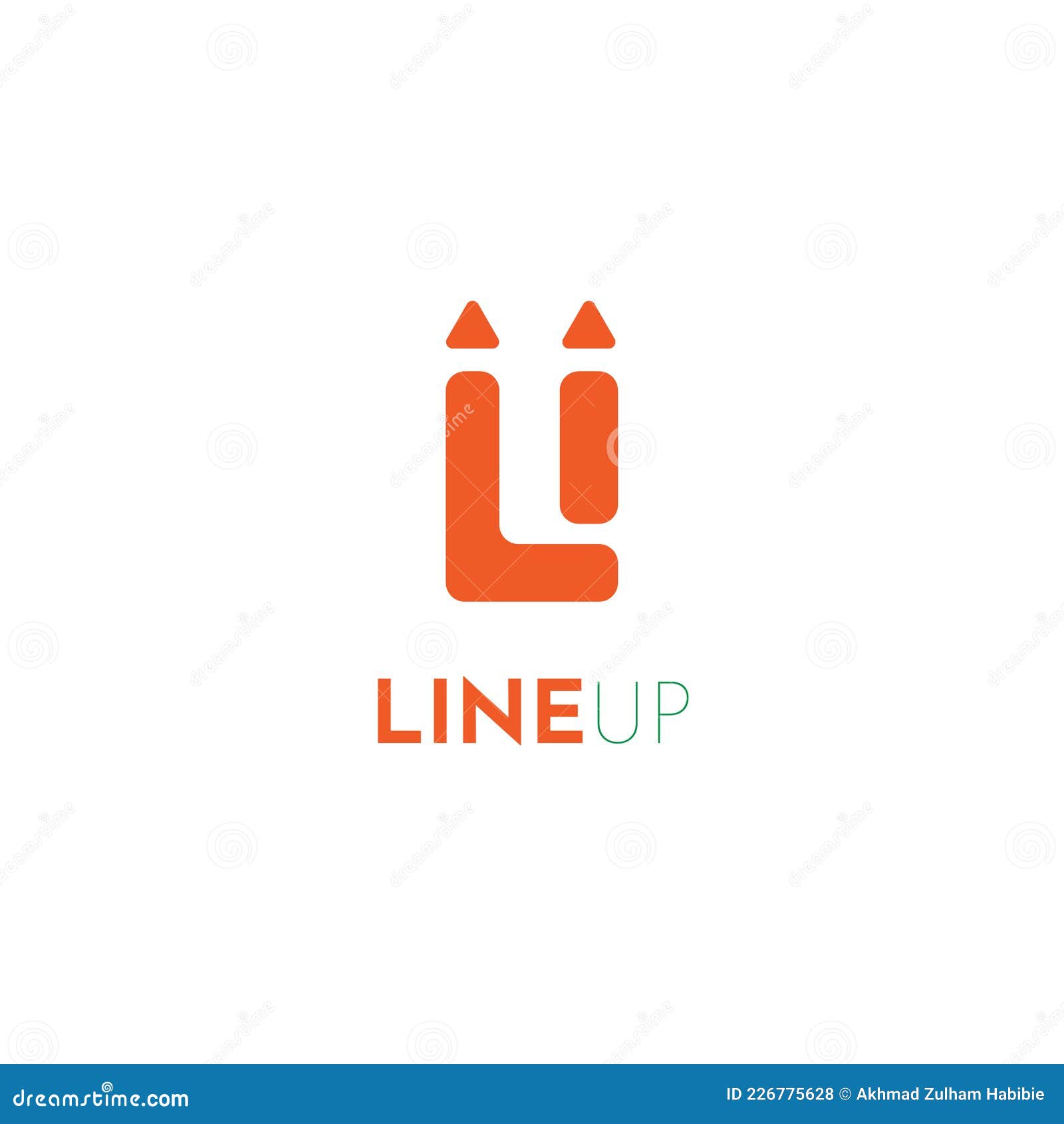 Line Up Logo Design Vector stock vector. Illustration of abstract ...