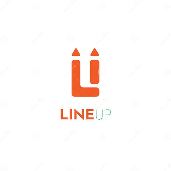 Line Up Logo Design Vector stock vector. Illustration of abstract ...