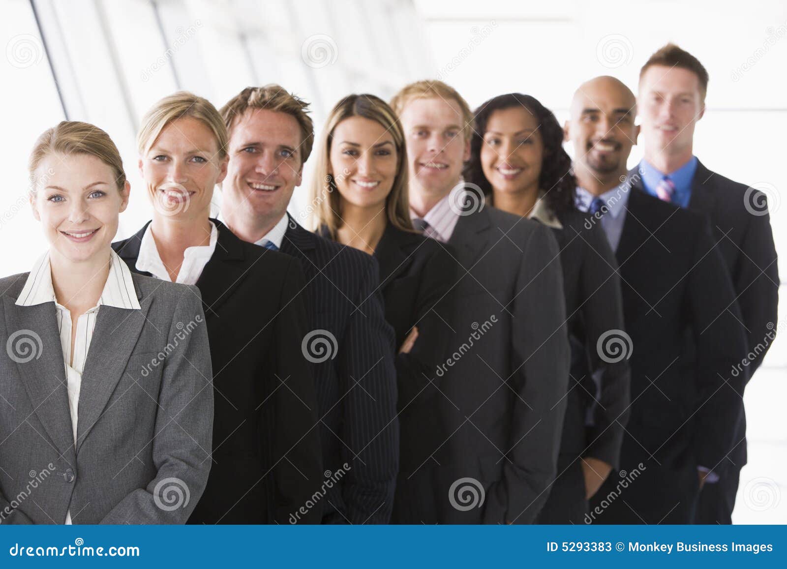 Line up of office staff stock image. Image of line, middle - 5293383
