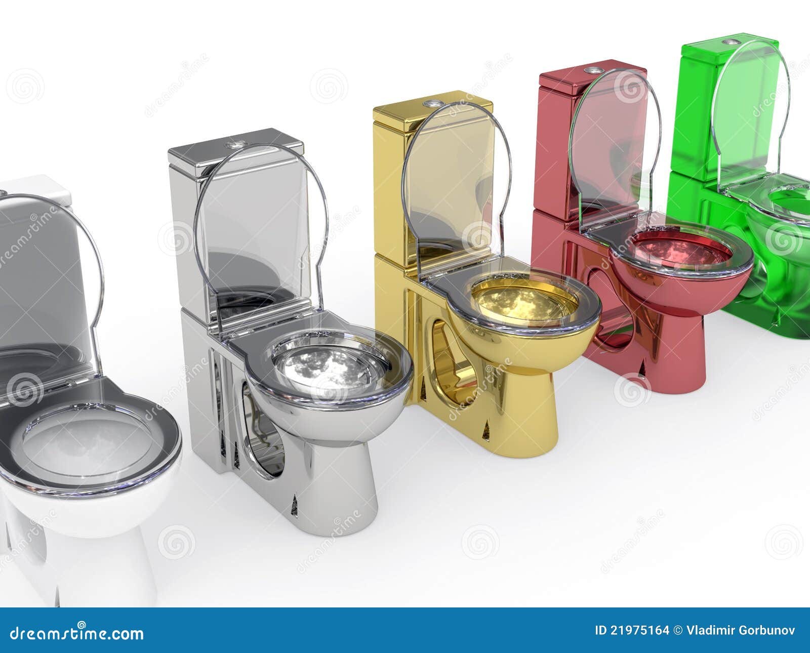 Line of varied WC stock illustration. Illustration of silver - 21975164