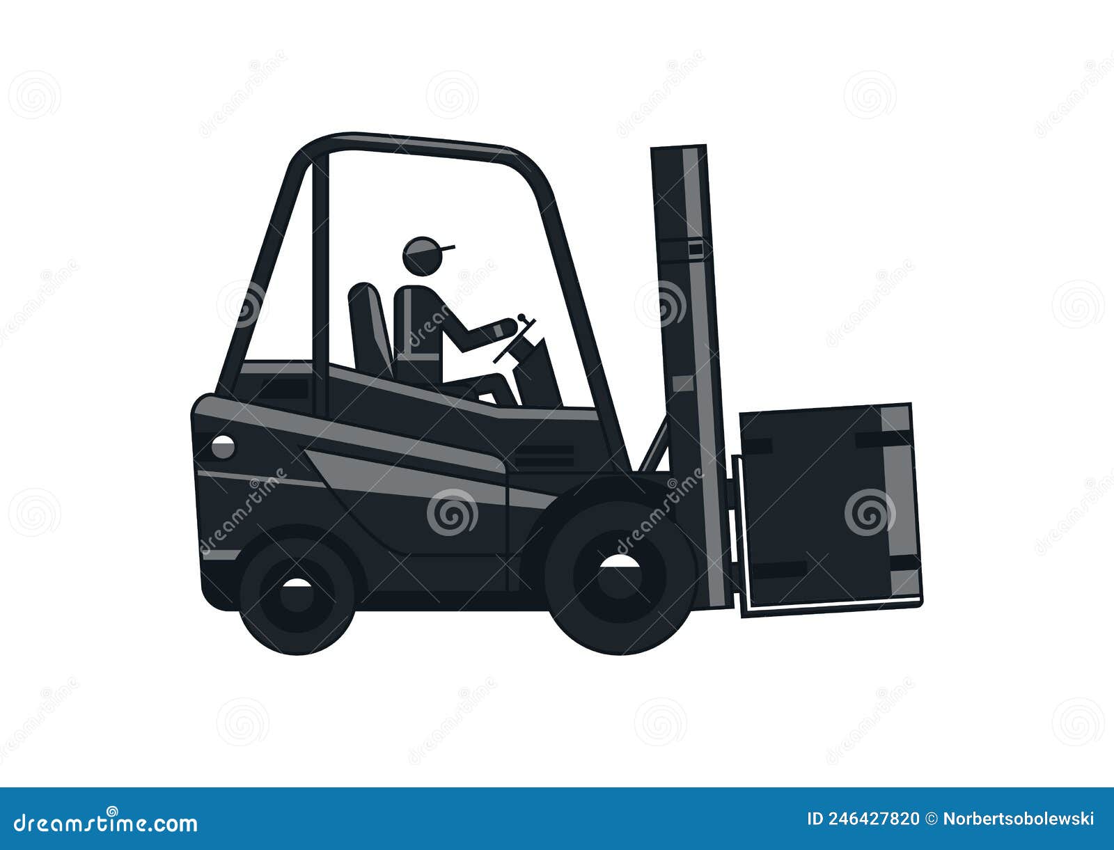 Counterbalance Forklift Ikons. Cartoon Vector | CartoonDealer.com ...
