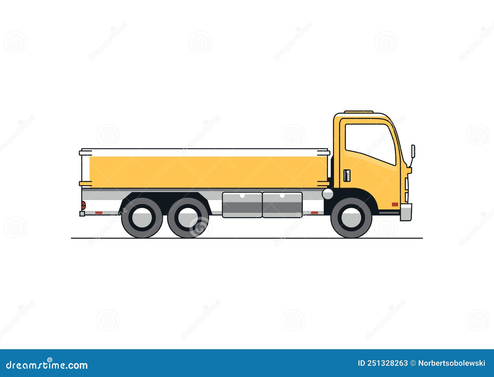 Medium-duty Cab-over-engine Truck. Vector Stock Vector - Illustration ...