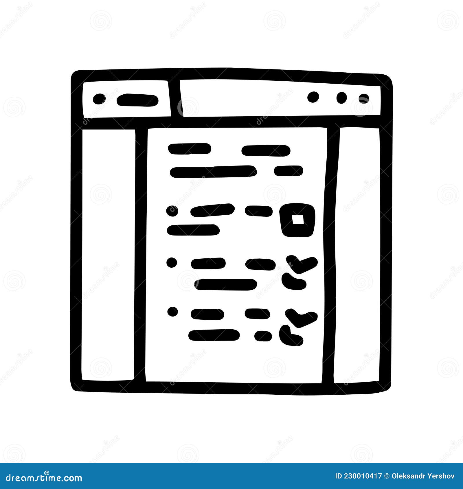 Line Vector Doodle Simple Icon Webpage Questionnaire Stock Vector ...