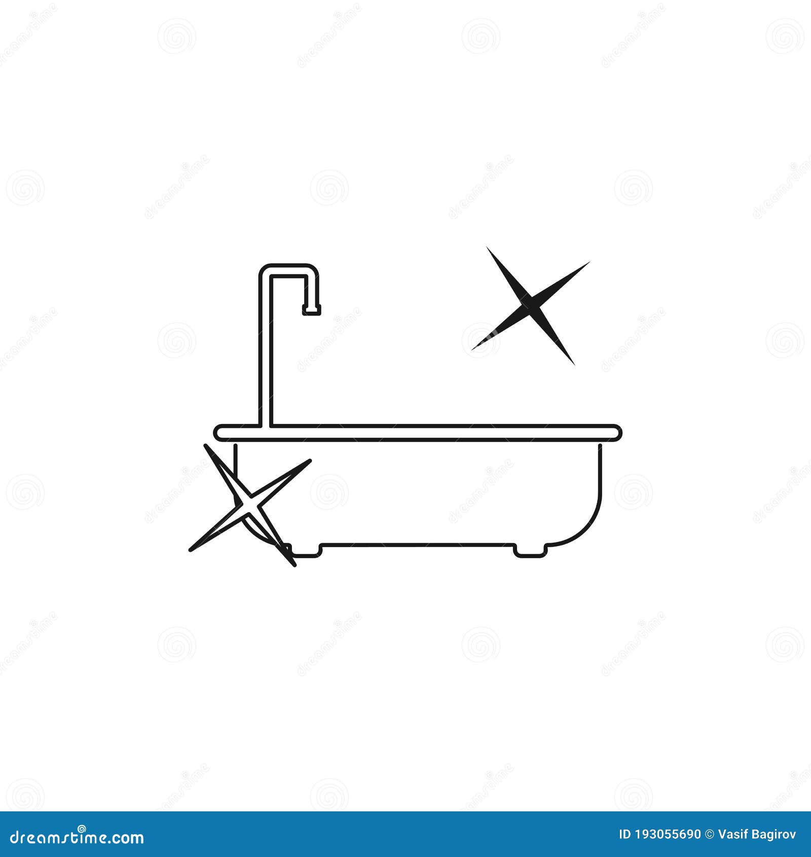 Bathroom Outline With Fill Color Vector Icon Which Can Easily Modify Or ...