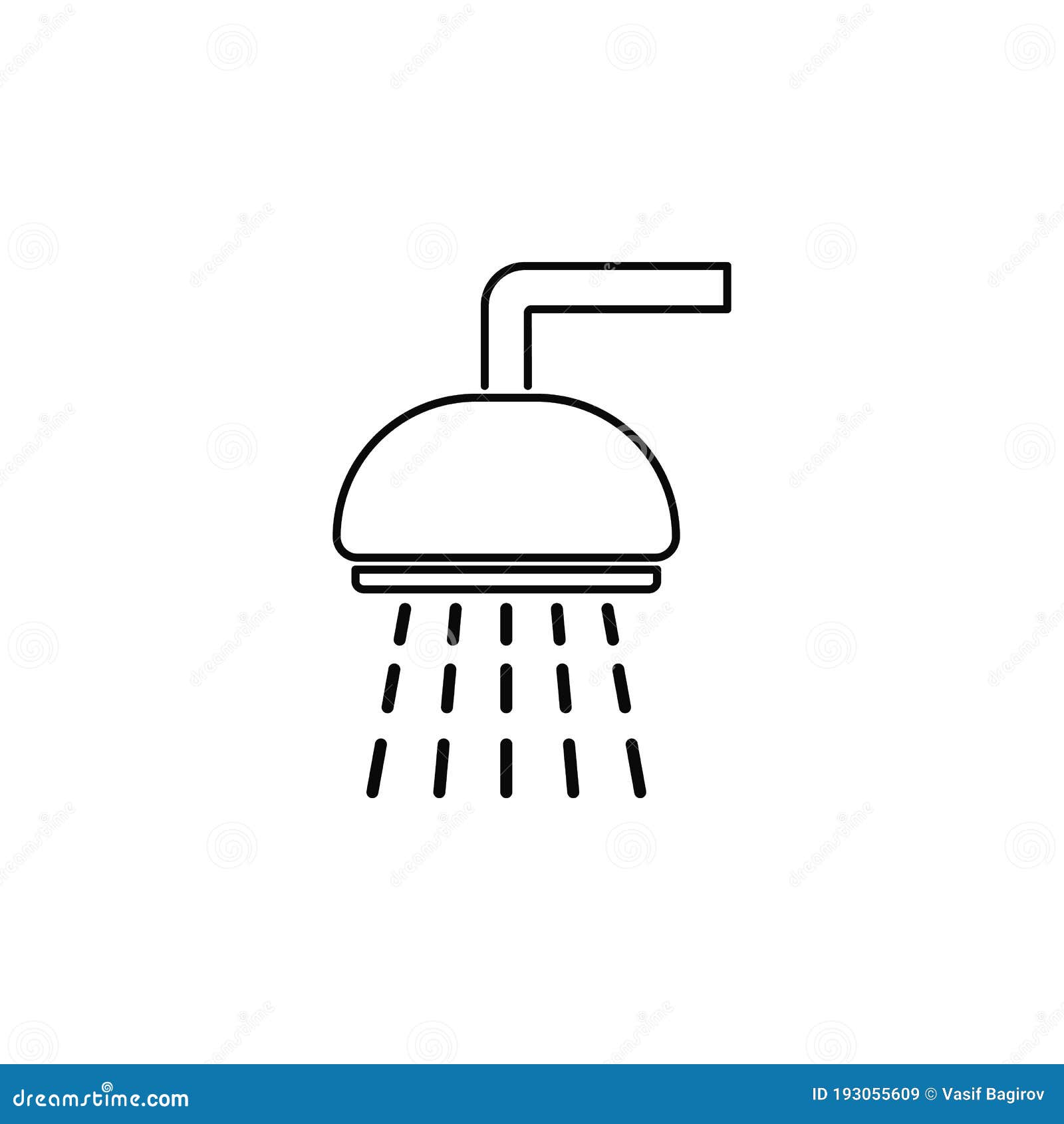Shower Outline Icon. Linear Style Sign For Mobile Concept And Web ...
