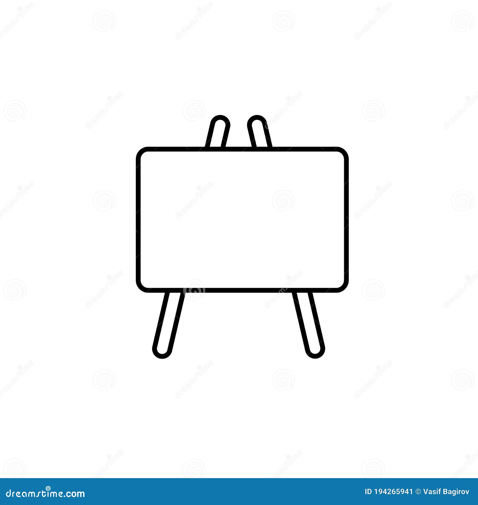 Line Vector Icon Blackboard. Outline Vector Icon Stock Illustration ...