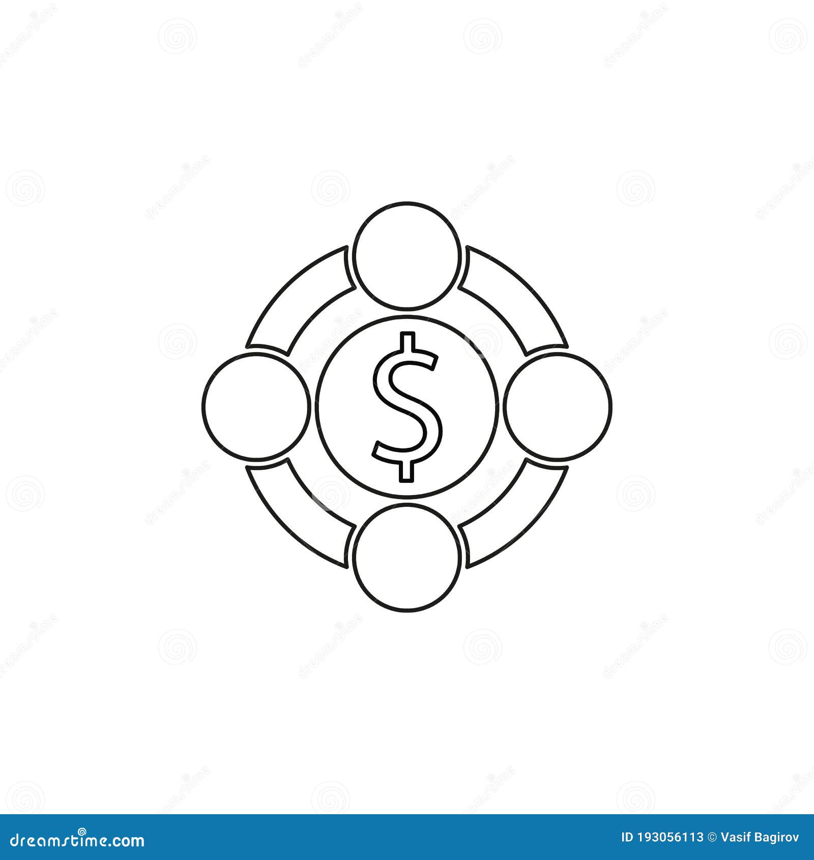 Line Vector Icon Business, Collaboration. Outline Vector Icon Stock ...