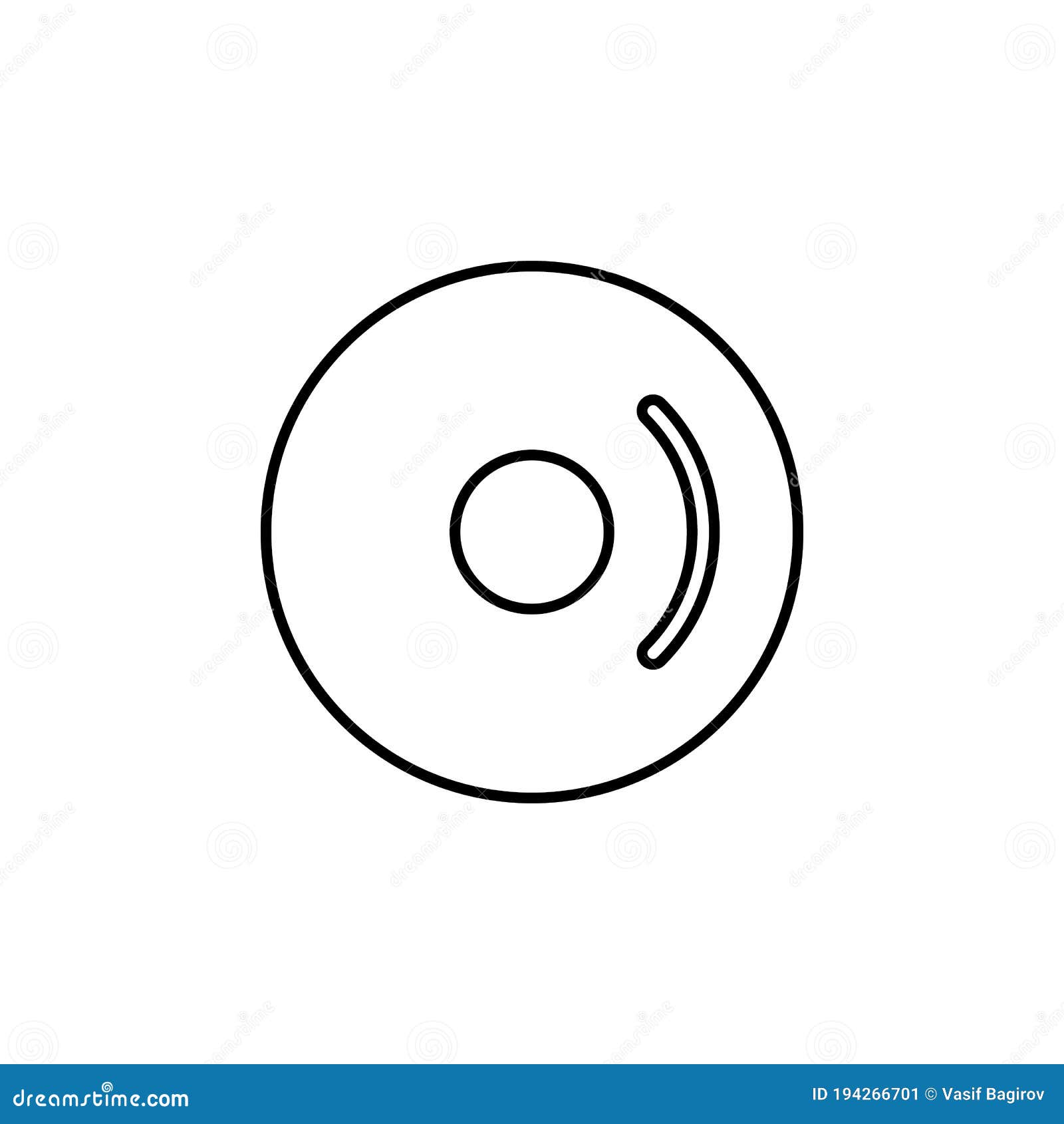 Line Vector Icon Cd, Disk, Dvd. Outline Vector Icon Stock Illustration ...