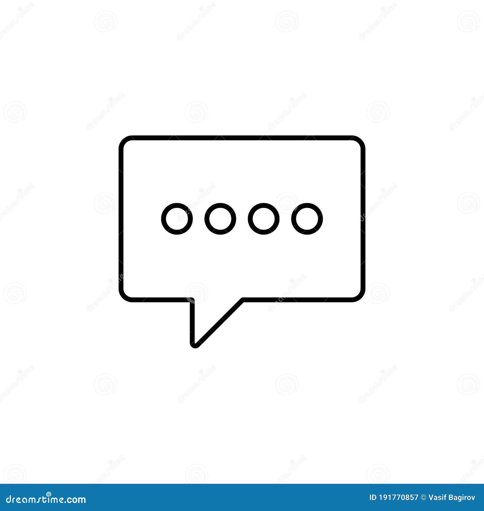 Line Vector Icon Chat, Chat Bubble. Outline Vector Icon Stock ...