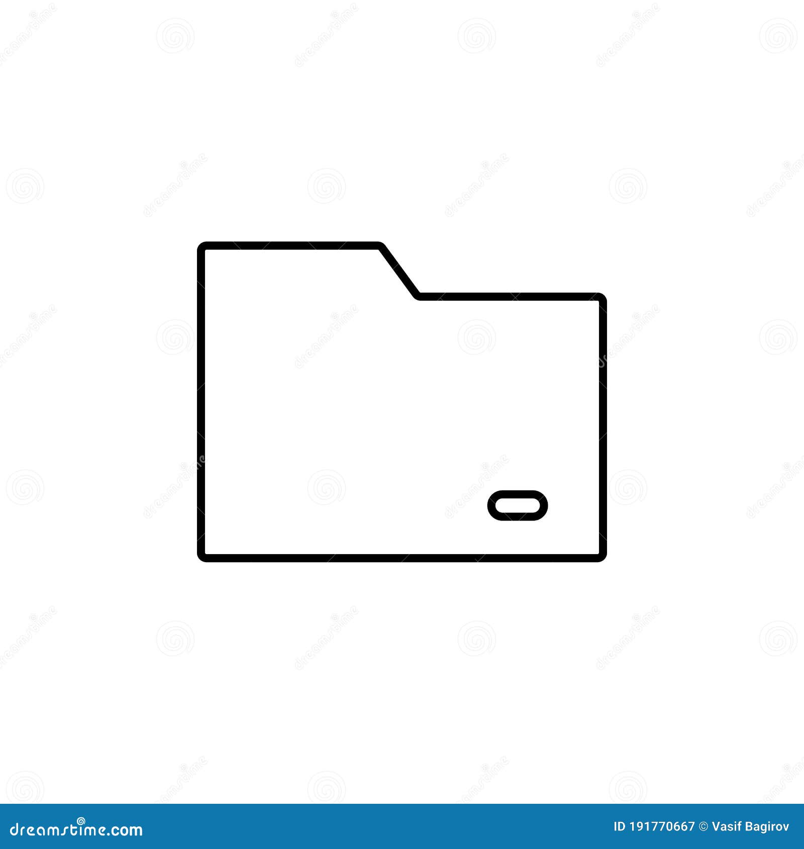 Folder Outline Icon. Cartoon Vector | CartoonDealer.com #140337241