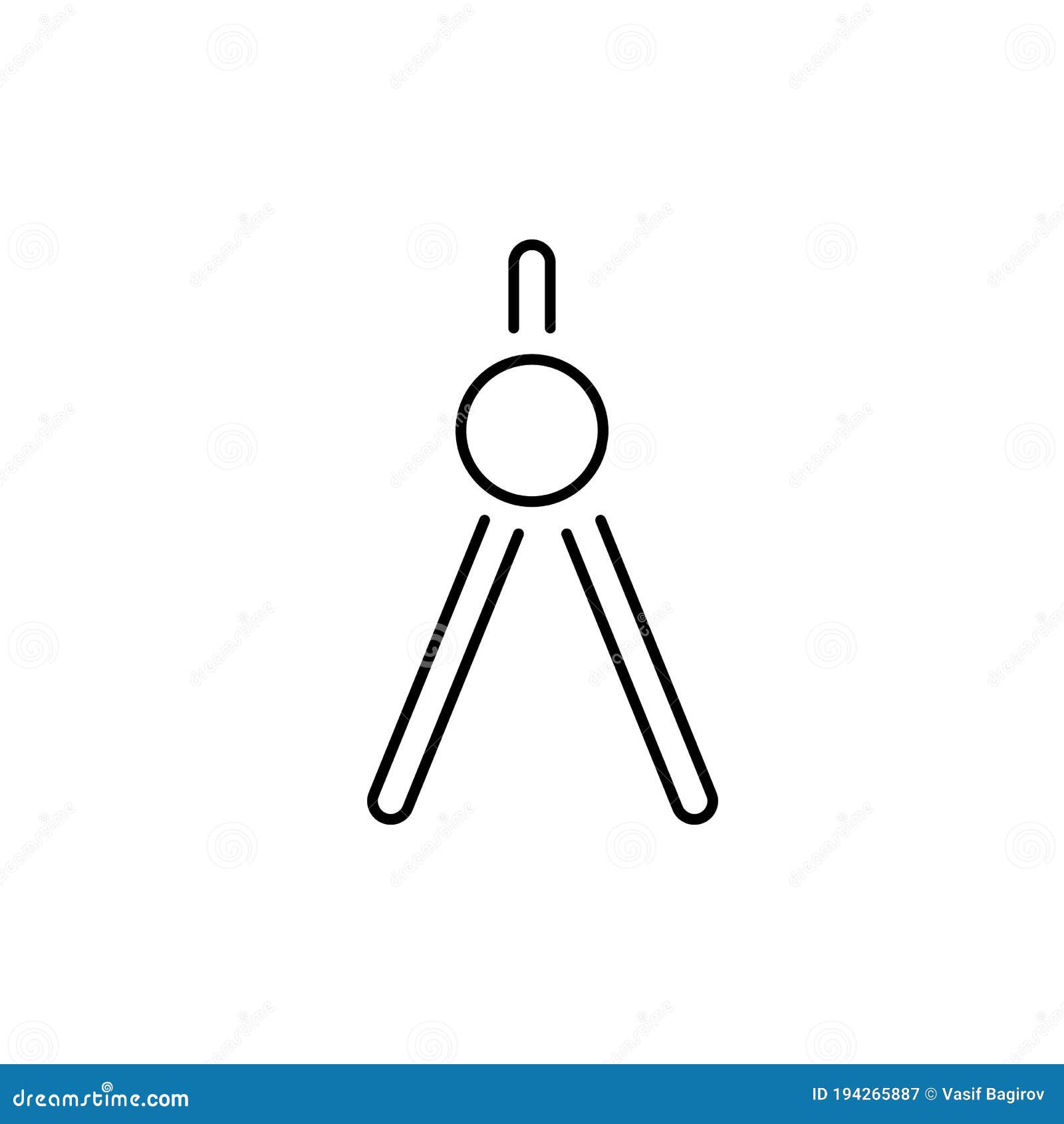 Line Vector Icon Geometry, Compass. Outline Vector Icon Stock ...