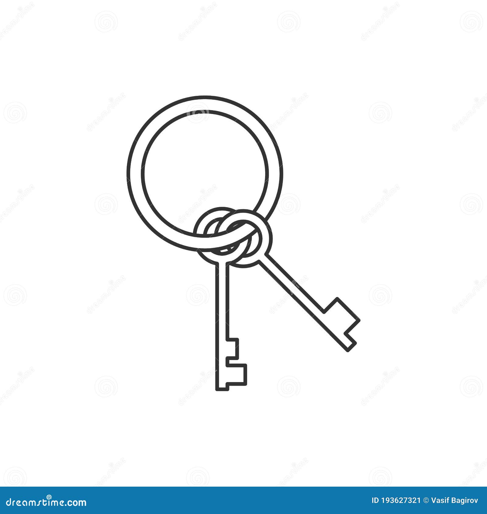 Line Vector Icon Keys. Outline Vector Icon Stock Illustration ...
