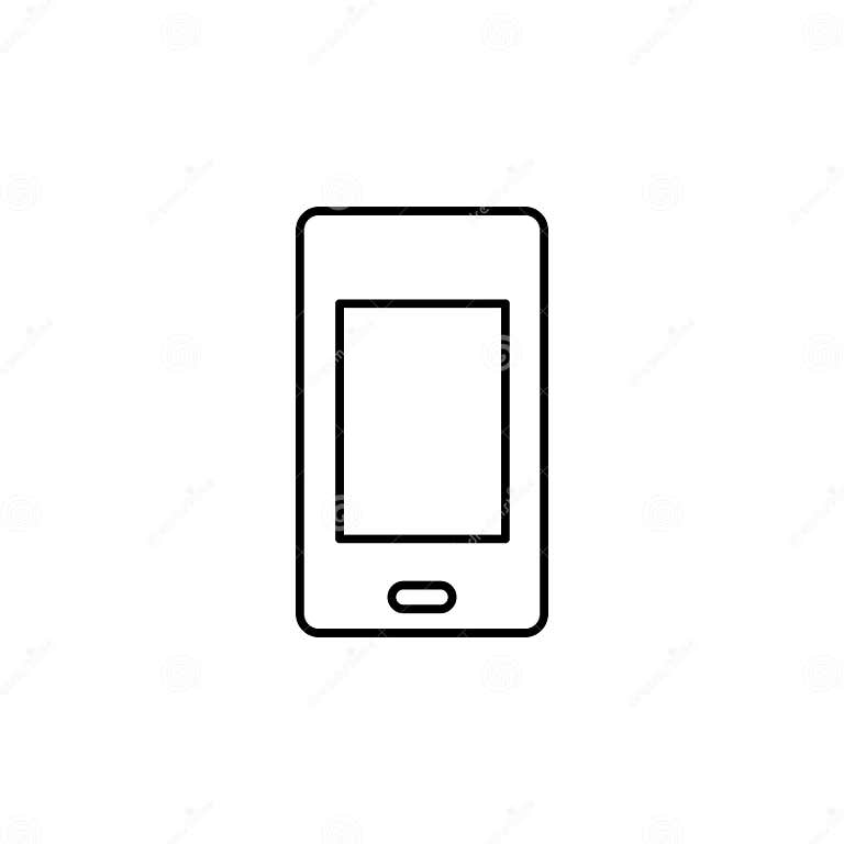 Line Vector Icon Mobile. Outline Vector Icon Stock Illustration ...