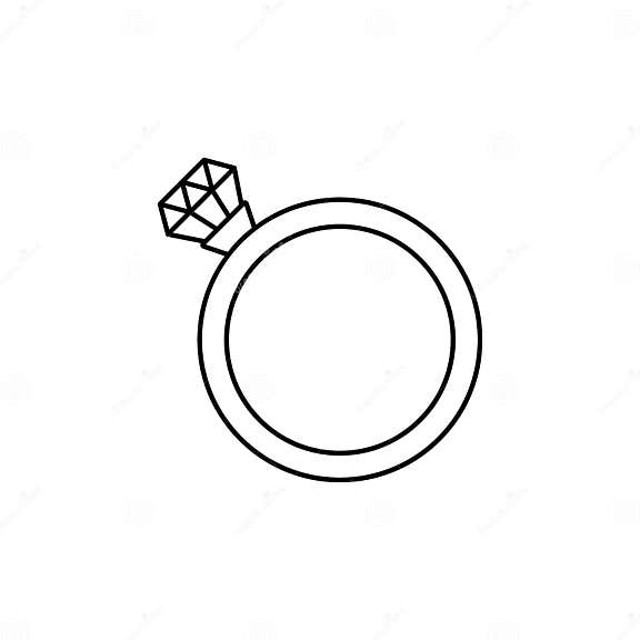 Line Vector Icon Ring. Outline Vector Icon Stock Illustration ...