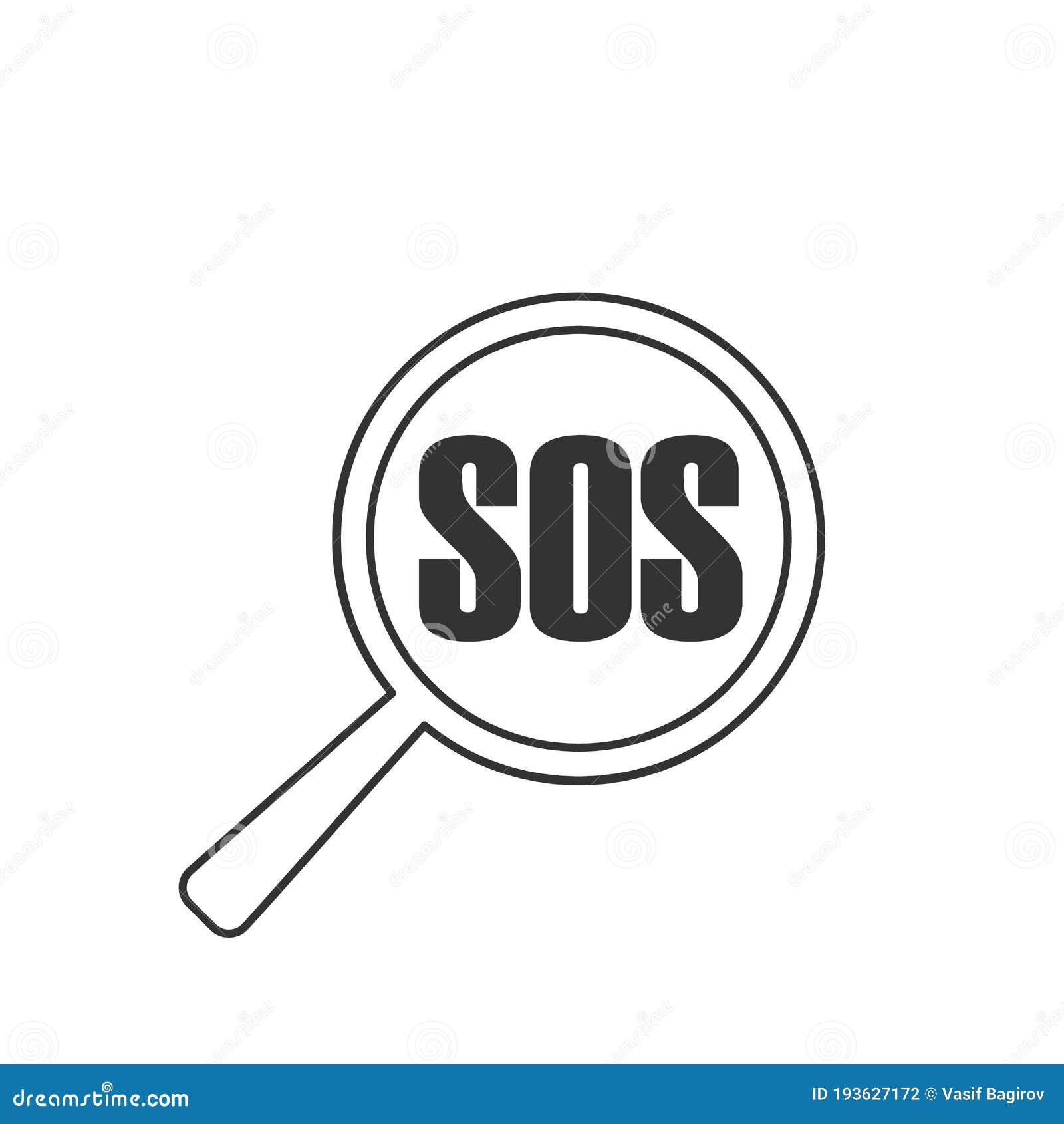 Line Vector Icon Search, Sos. Outline Vector Icon Stock Illustration ...