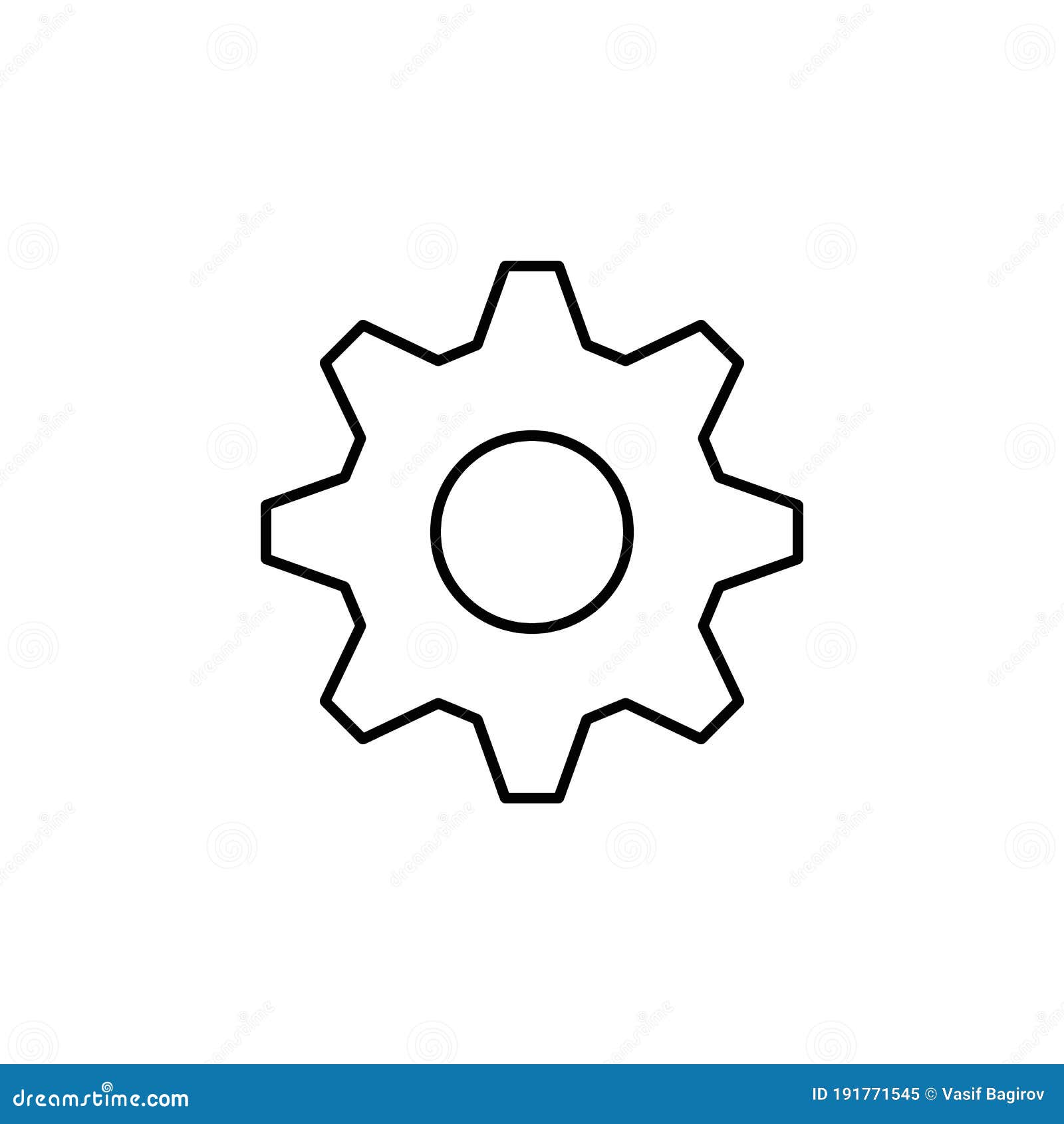 Line Vector Icon Settings. Outline Vector Icon Stock Illustration ...