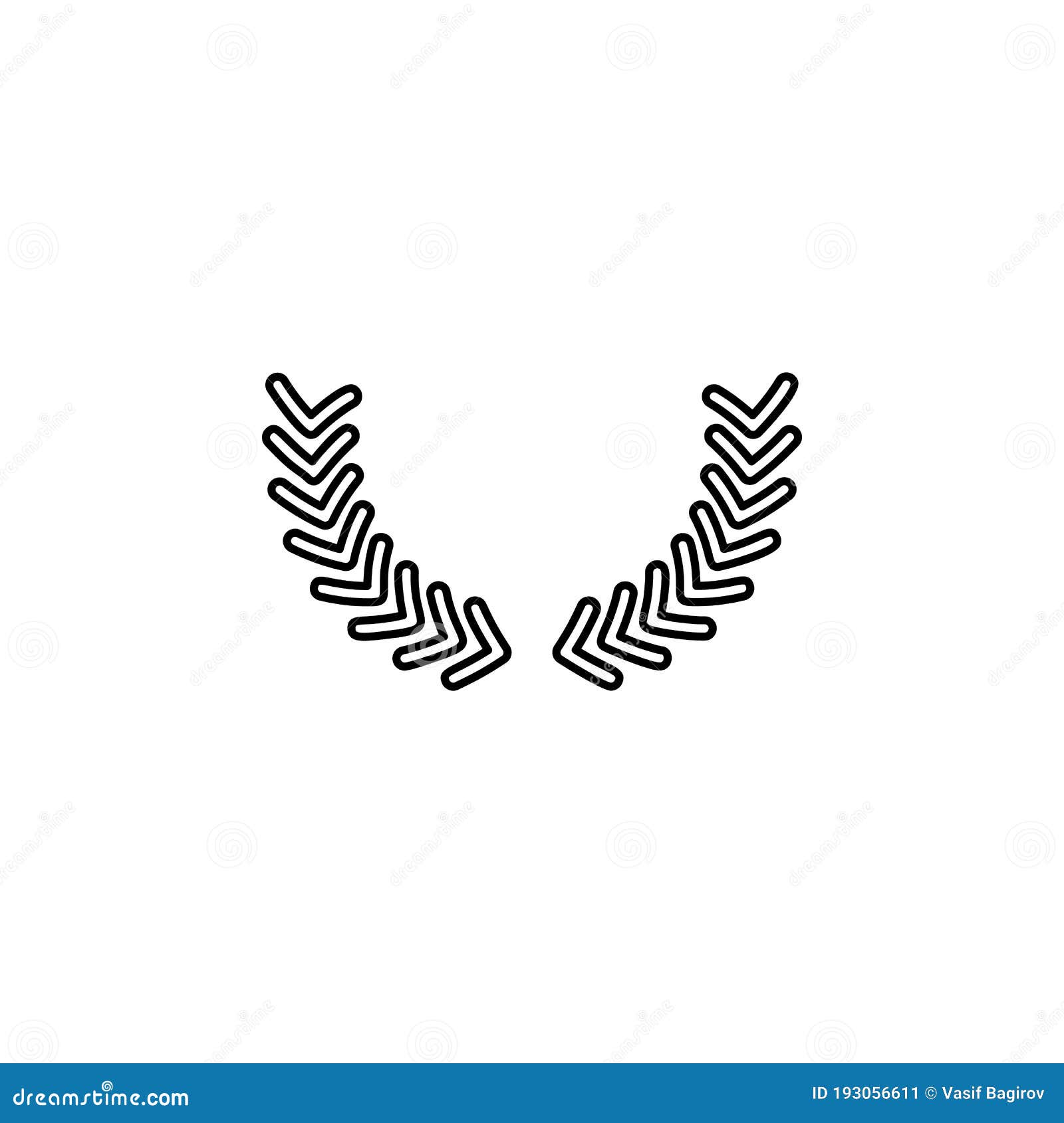 Line Vector Icon Wheat. Outline Vector Icon Stock Illustration ...