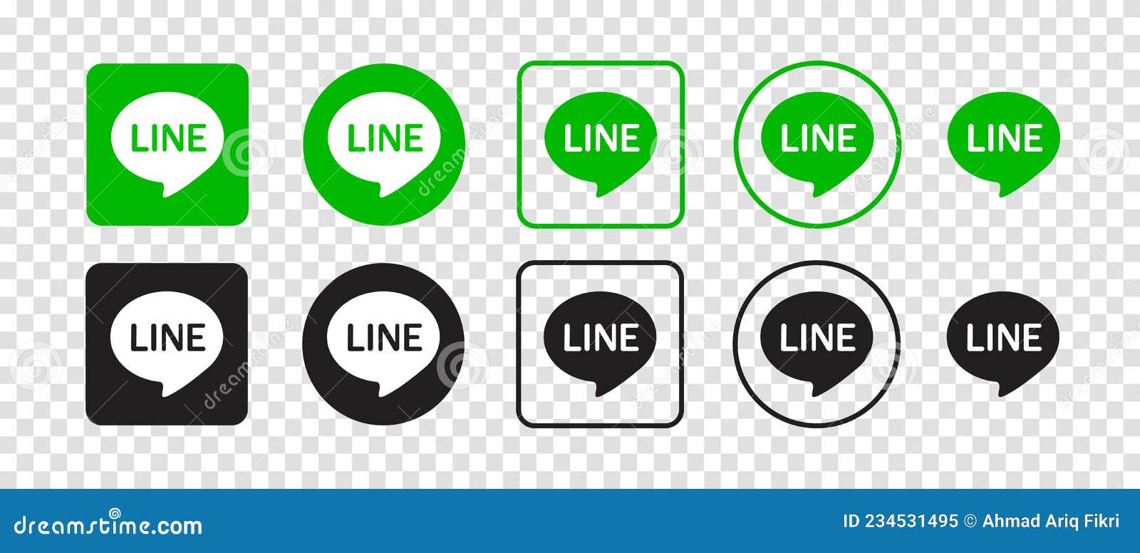Line Vector Logo Icon Set. Vector Illustration Editorial Image ...