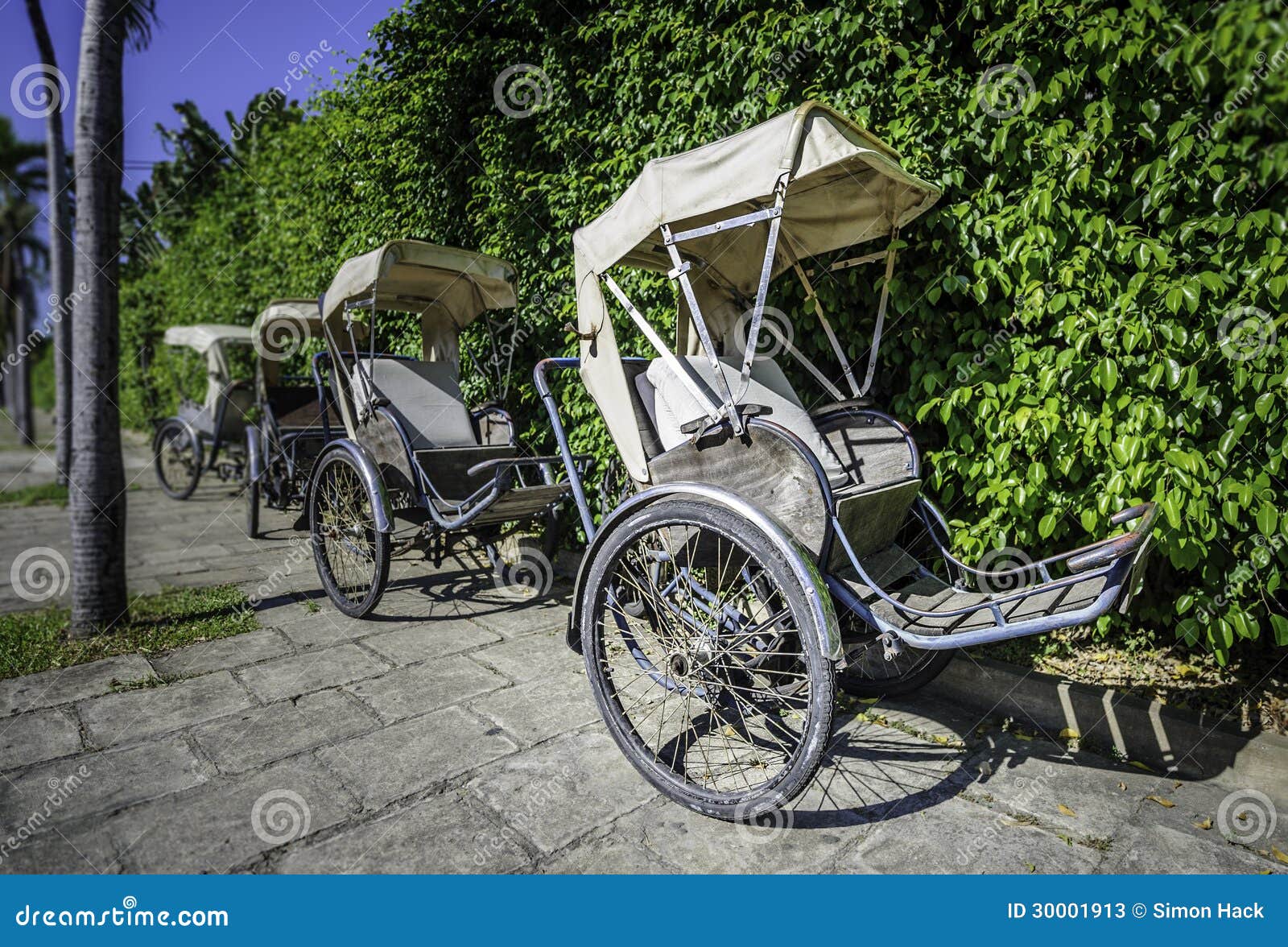 Cyclo rickshaws in vietnam stock image. Image of exotic - 30001913