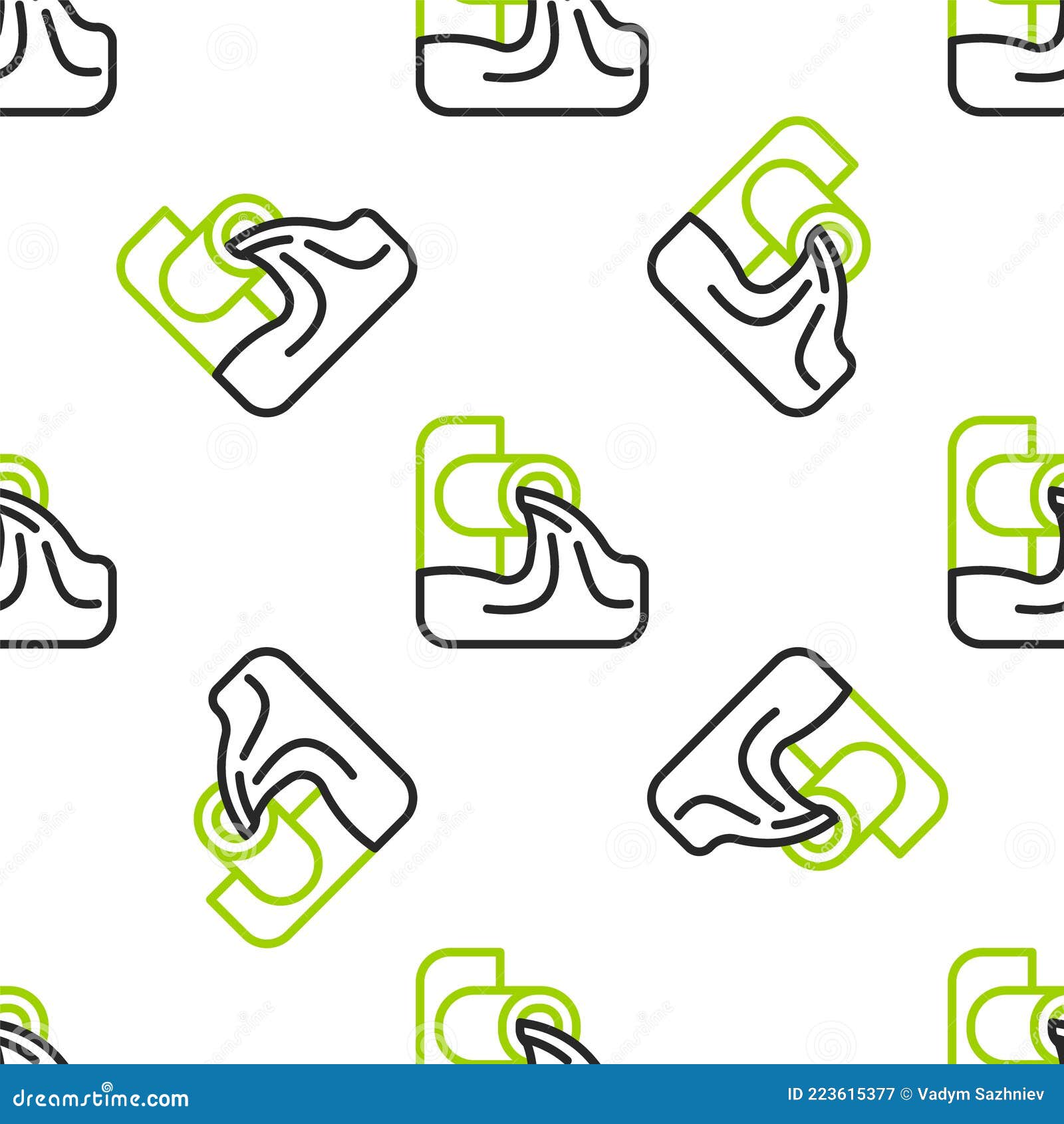 Line Wastewater Icon Isolated Seamless Pattern on White Background ...