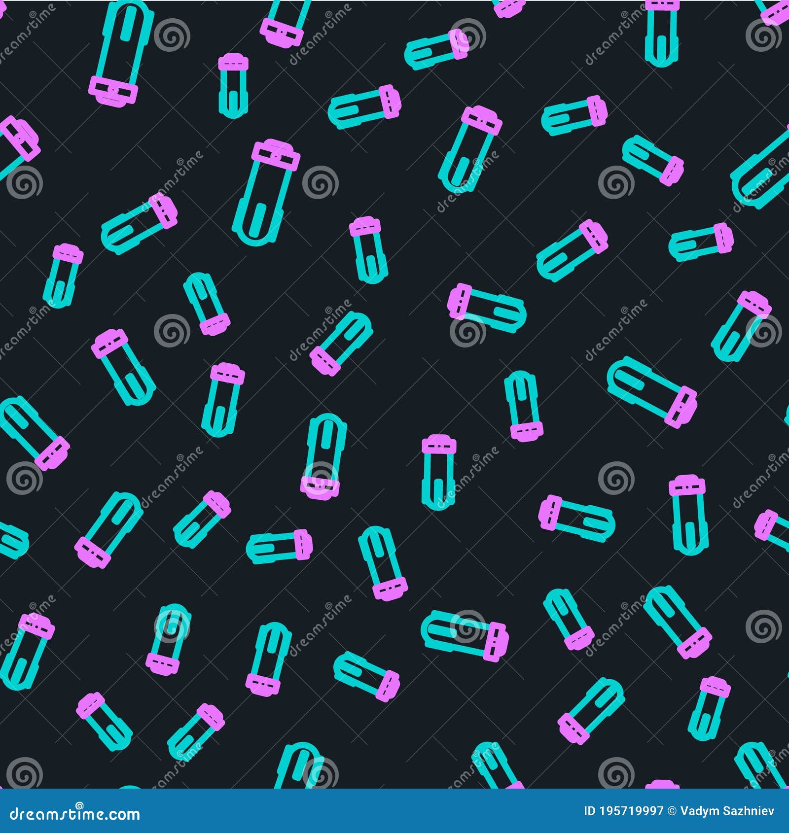 Line Water Filter Icon Isolated Seamless Pattern on Black Background ...