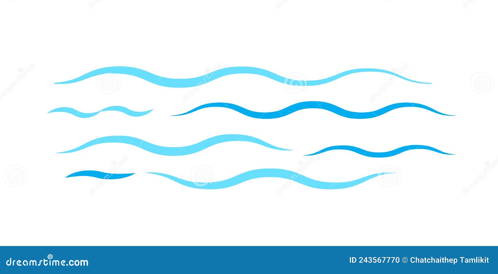 Line Water Waves Icon. Wavy Lines Water. Vector Illustration Stock ...