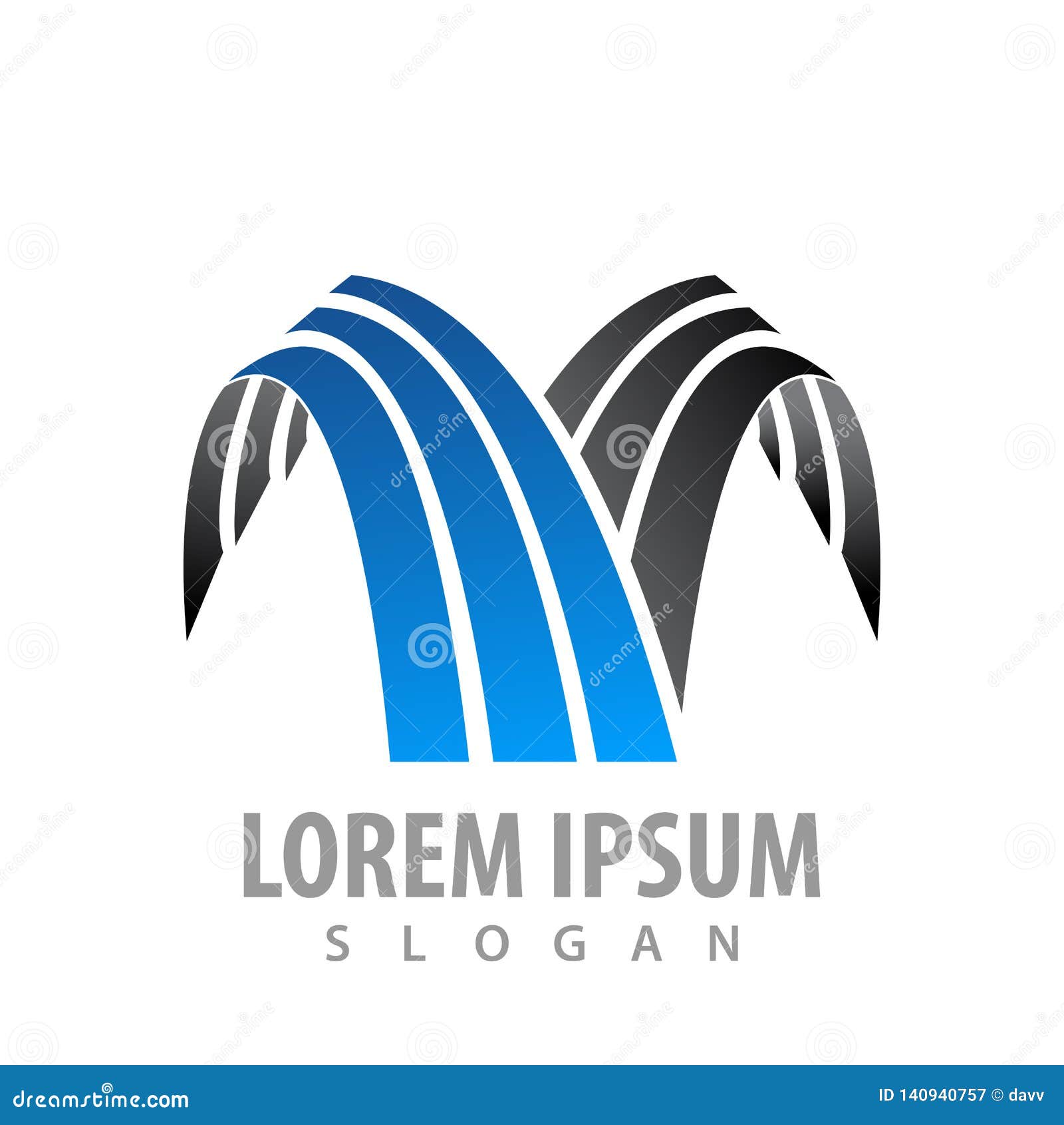 The Waterfall Logo Design Tamplate Cartoon Vector | CartoonDealer.com ...