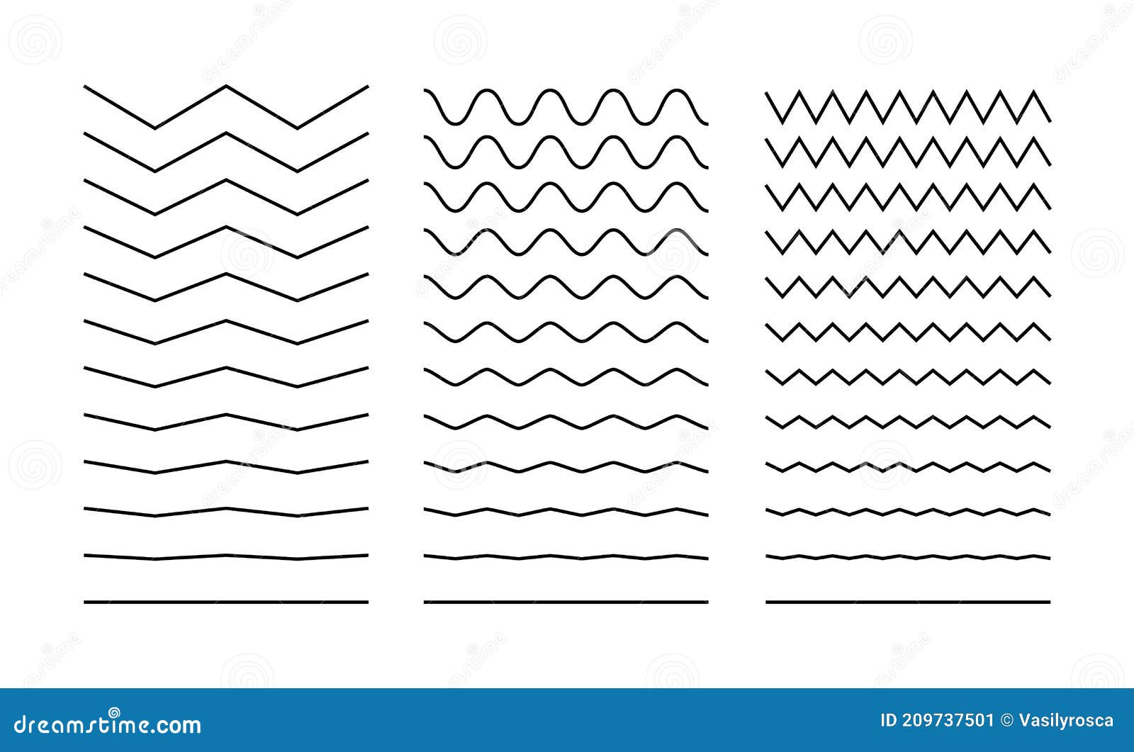 Line Wave Stroke Zigzag Vector. Squiggle Curve Simple Squiggly Line ...