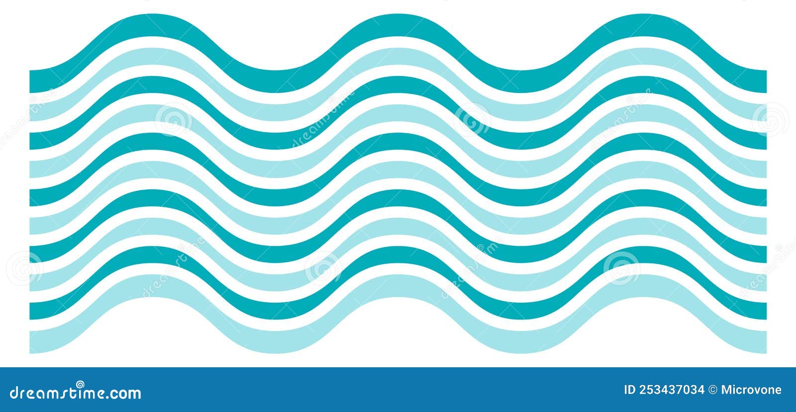 Line Waves Pattern. Blue Sea Water Surface Stock Vector - Illustration ...