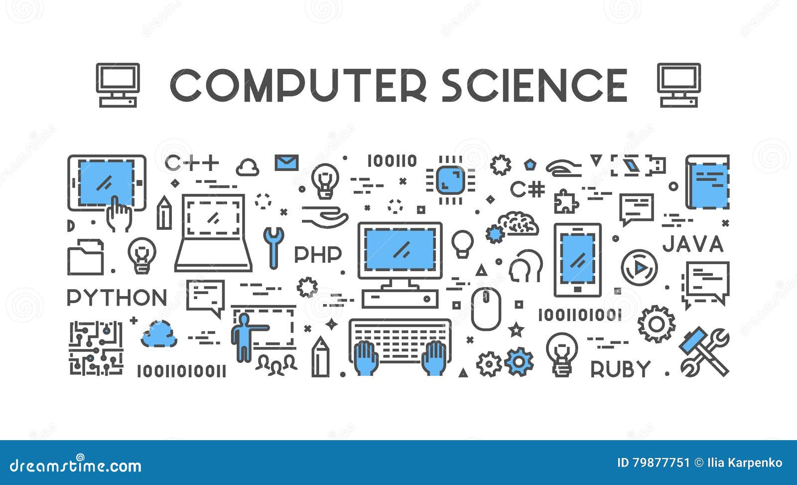 Line Web Concept for Computer Science Stock Illustration - Illustration ... Line Web Concept for Computer Science Stock Illustration - Illustration ...