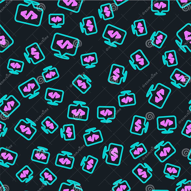 Line Web Design and Front End Development Icon Isolated Seamless ...