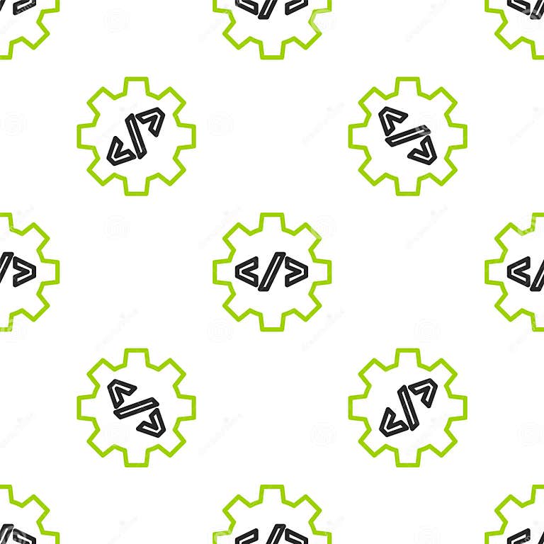 Line Web Design and Front End Development Icon Isolated Seamless ...