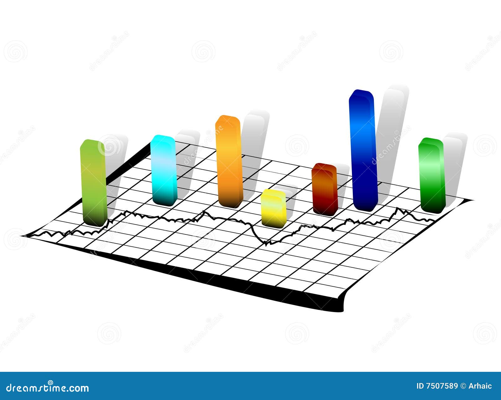 Line on White Paper and Statistics Stock Vector - Illustration of ...