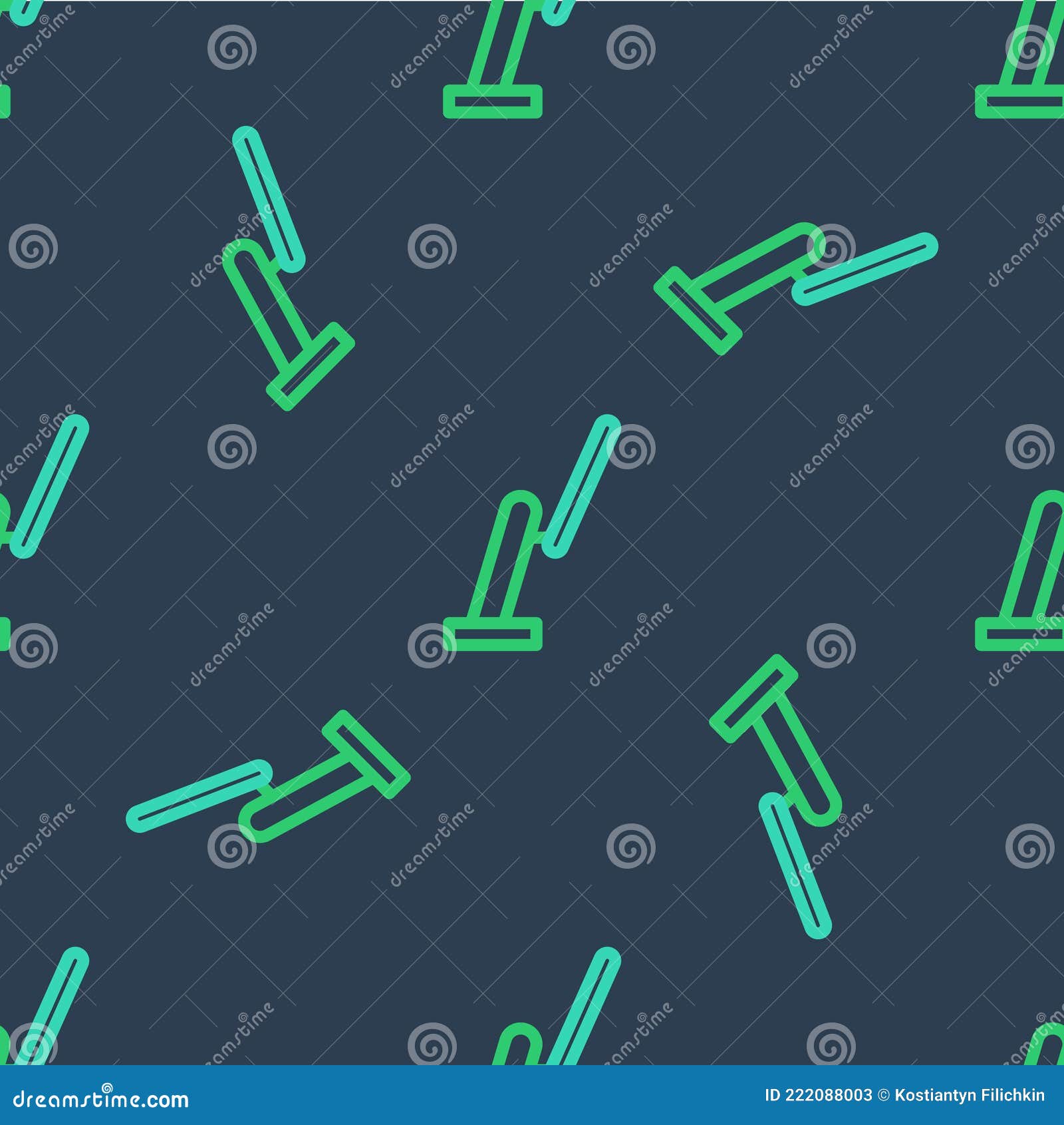 Line Windscreen Wiper Icon Isolated Seamless Pattern on Blue Background ...