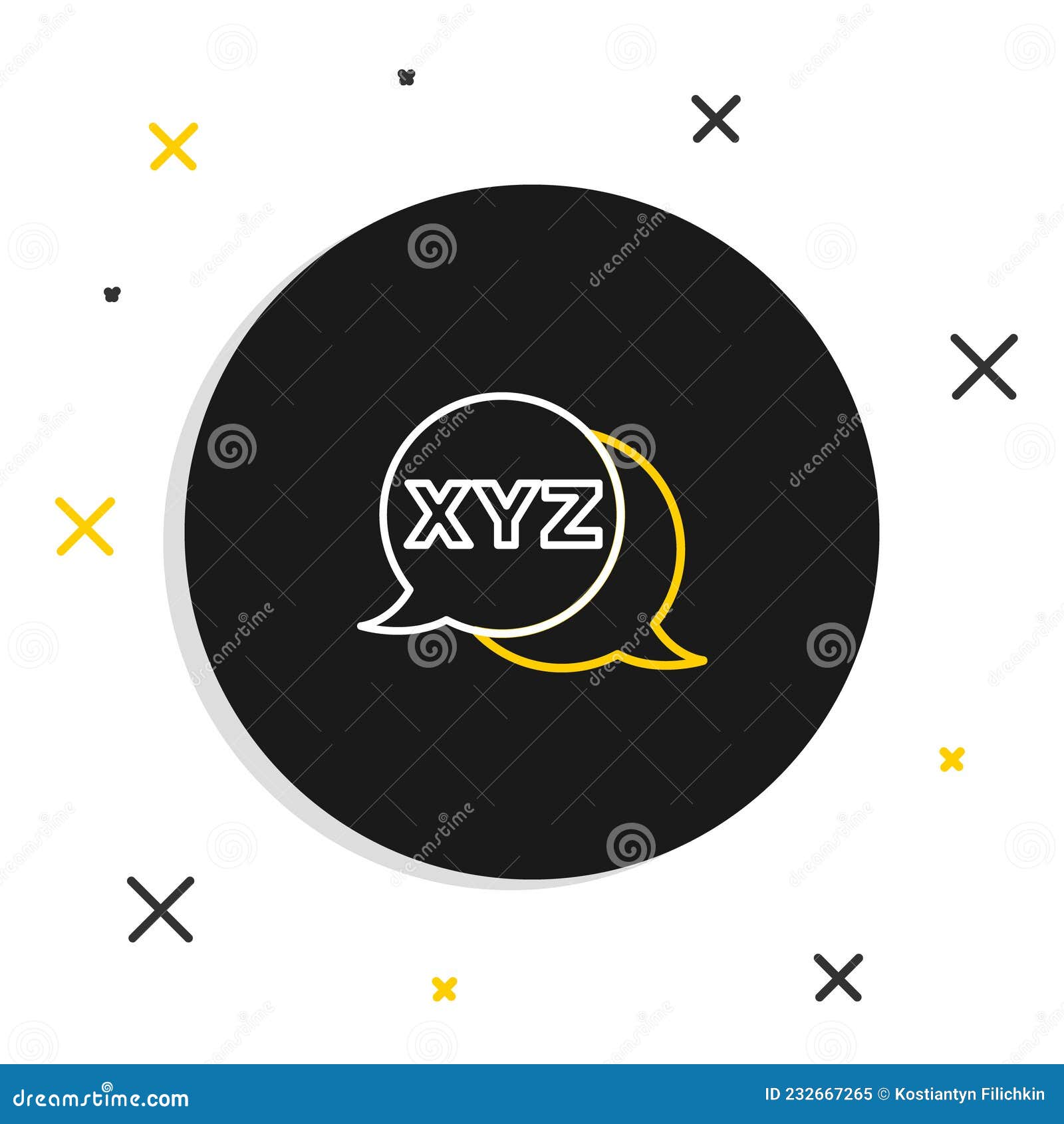 Line XYZ Coordinate System Icon Isolated on White Background. XYZ Axis ...