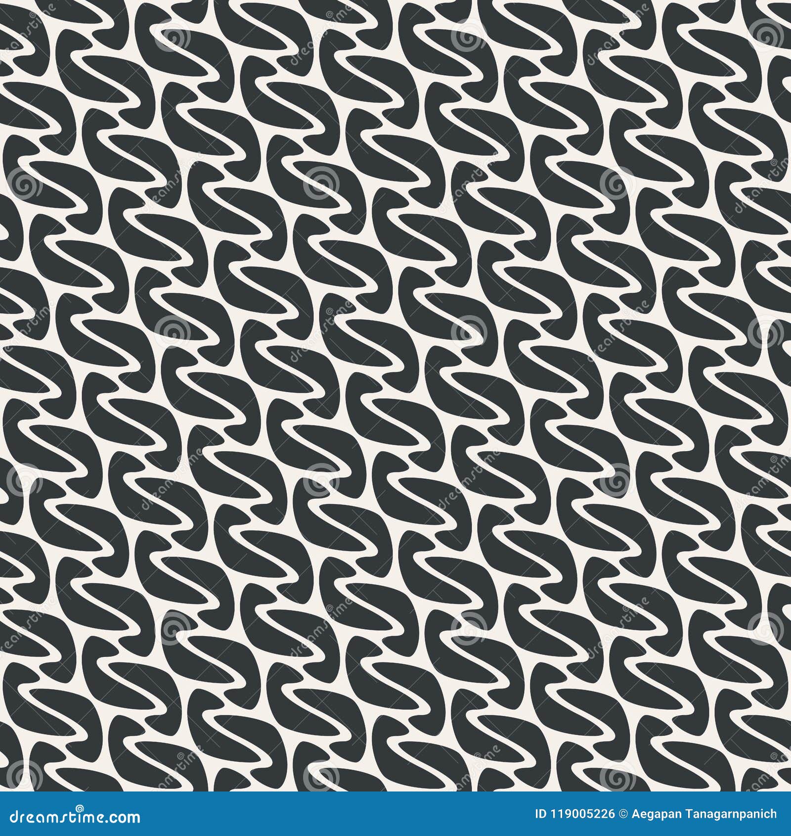Line Zigzag Like a Chain Seamless Abstract Pattern Monochrome or Stock ...