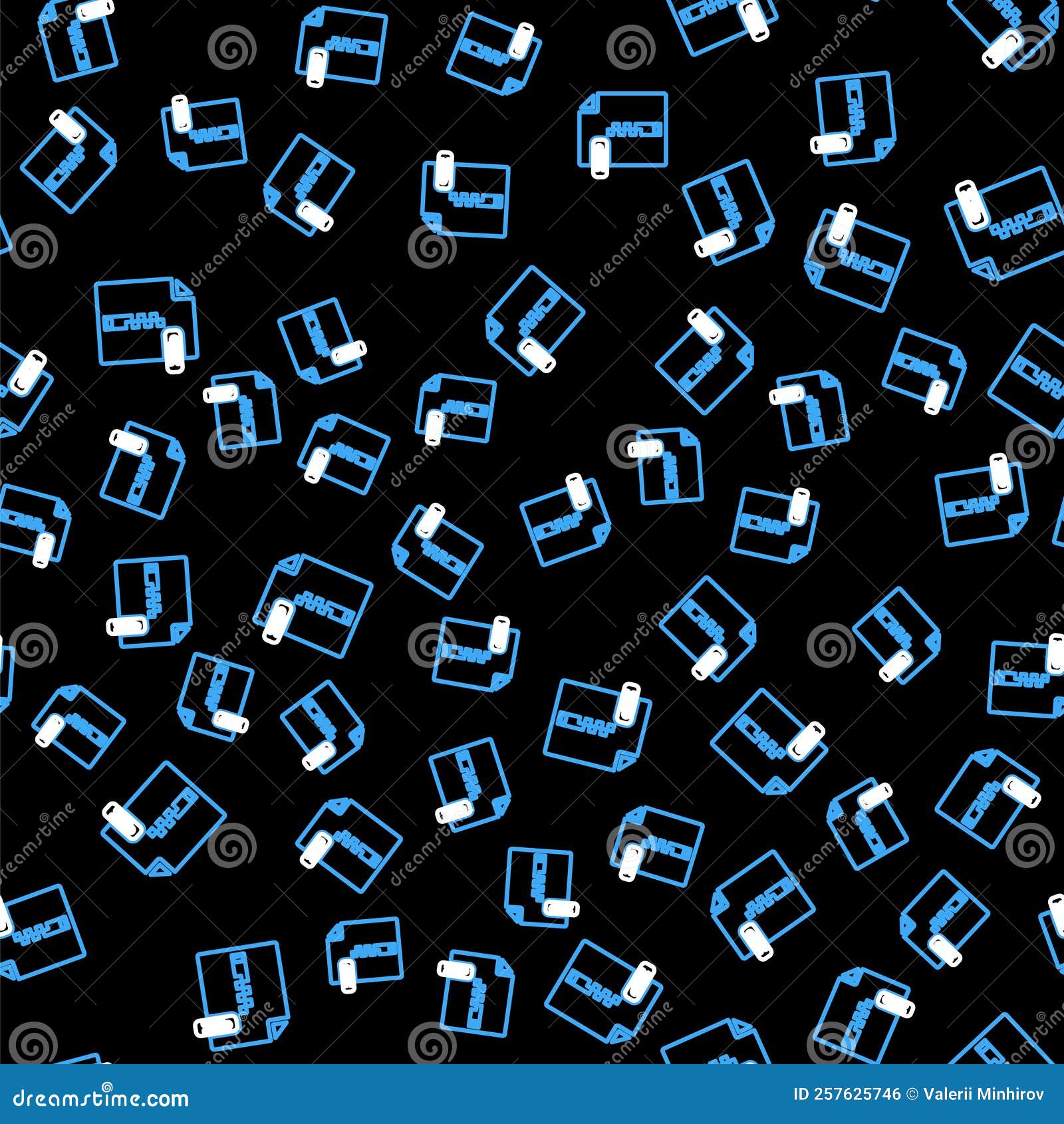 Line ZIP File Document. Download Zip Button Icon Isolated Seamless ...