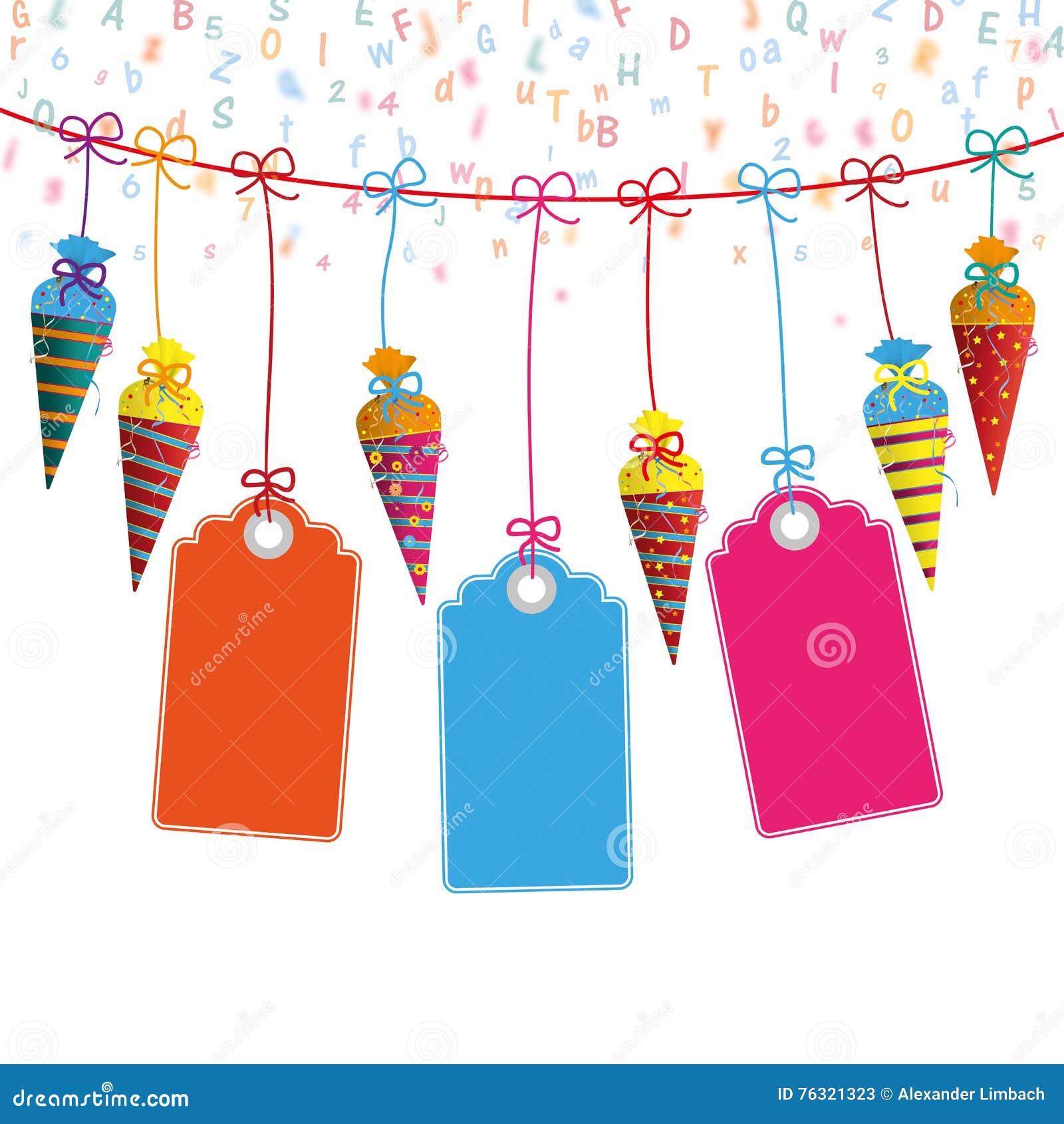 Linea Colorata 3 Lettere Dei Coni Di Candy Degli Autoadesivi Di Prezzi ...