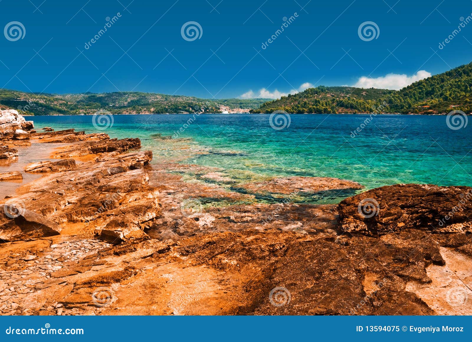 Linea Costiera Adriatica Croata. Immagine Stock - Immagine di bellezza ...