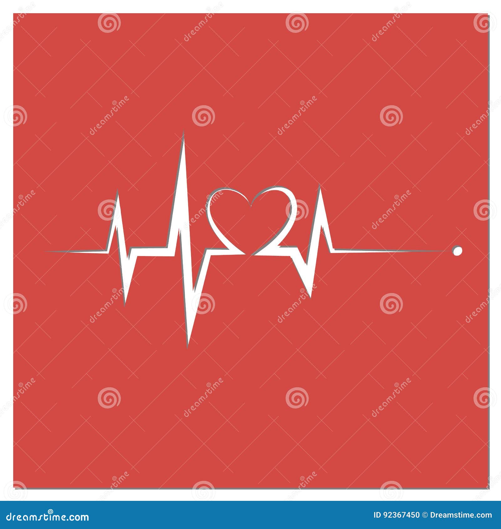 Linea Cuore Di Battito Cardiaco Cardio Illustrazione Vettoriale ...